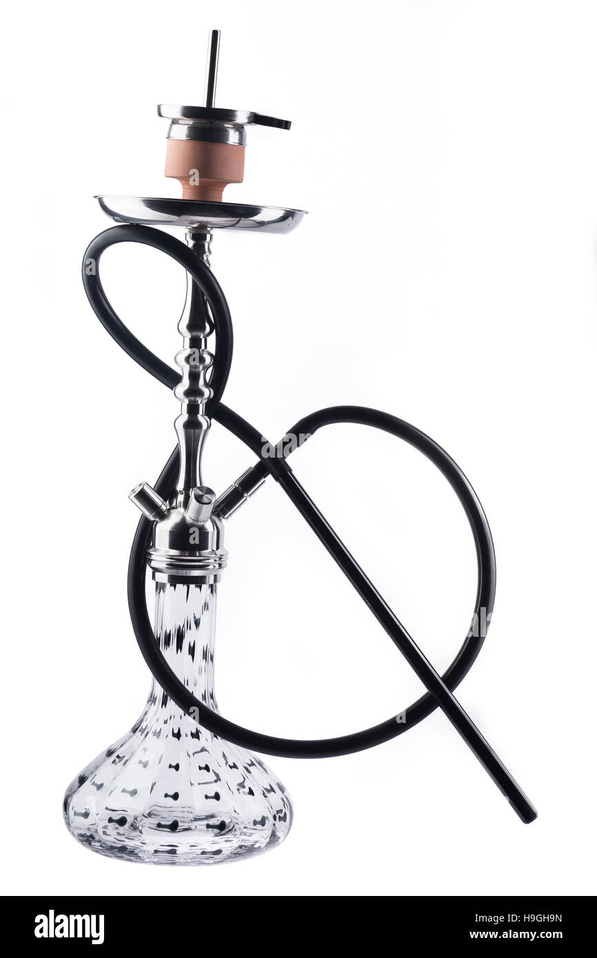 Modern hookah isolated on white background Stock Photo - Alamy