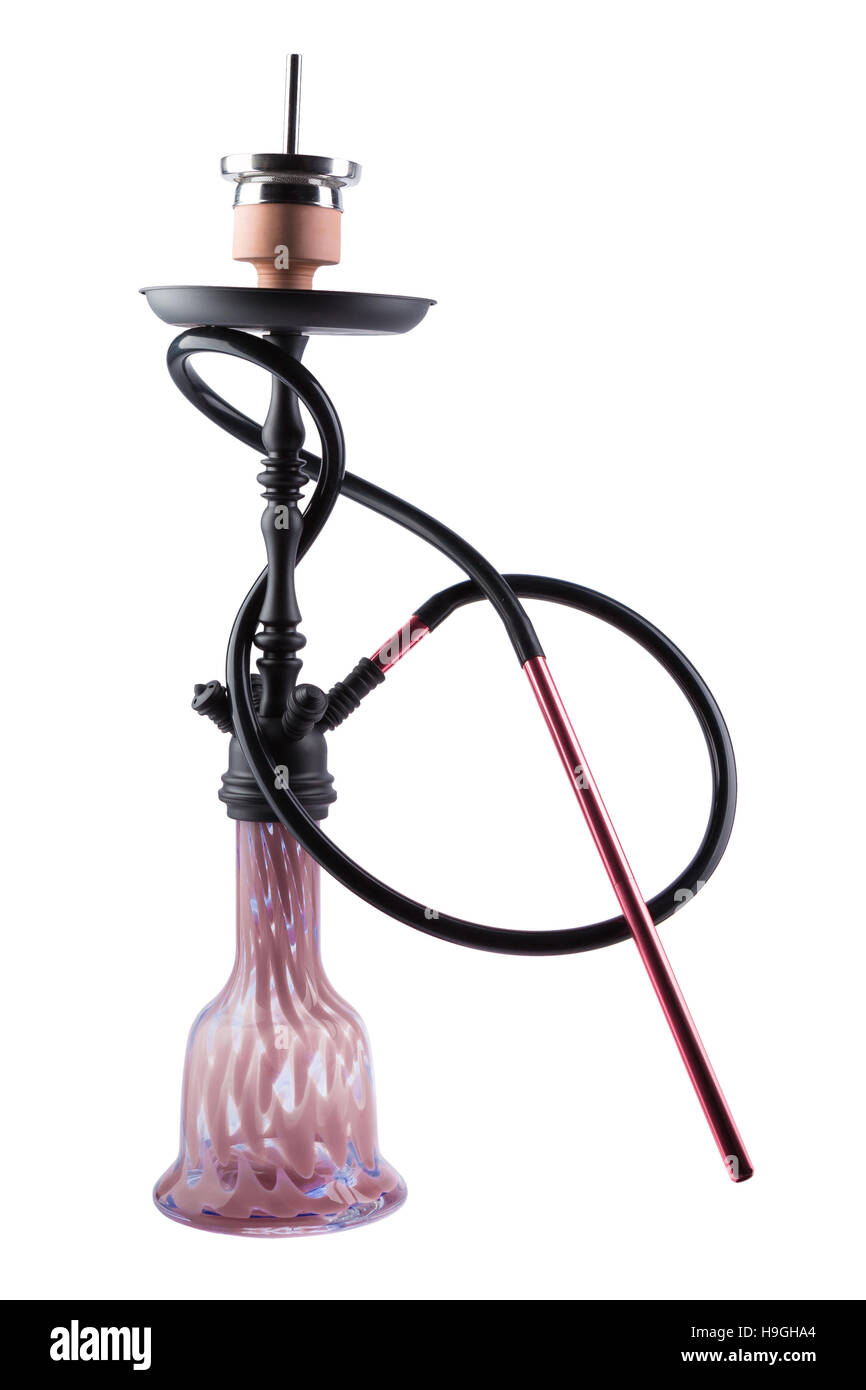Modern hookah isolated on white background Stock Photo - Alamy