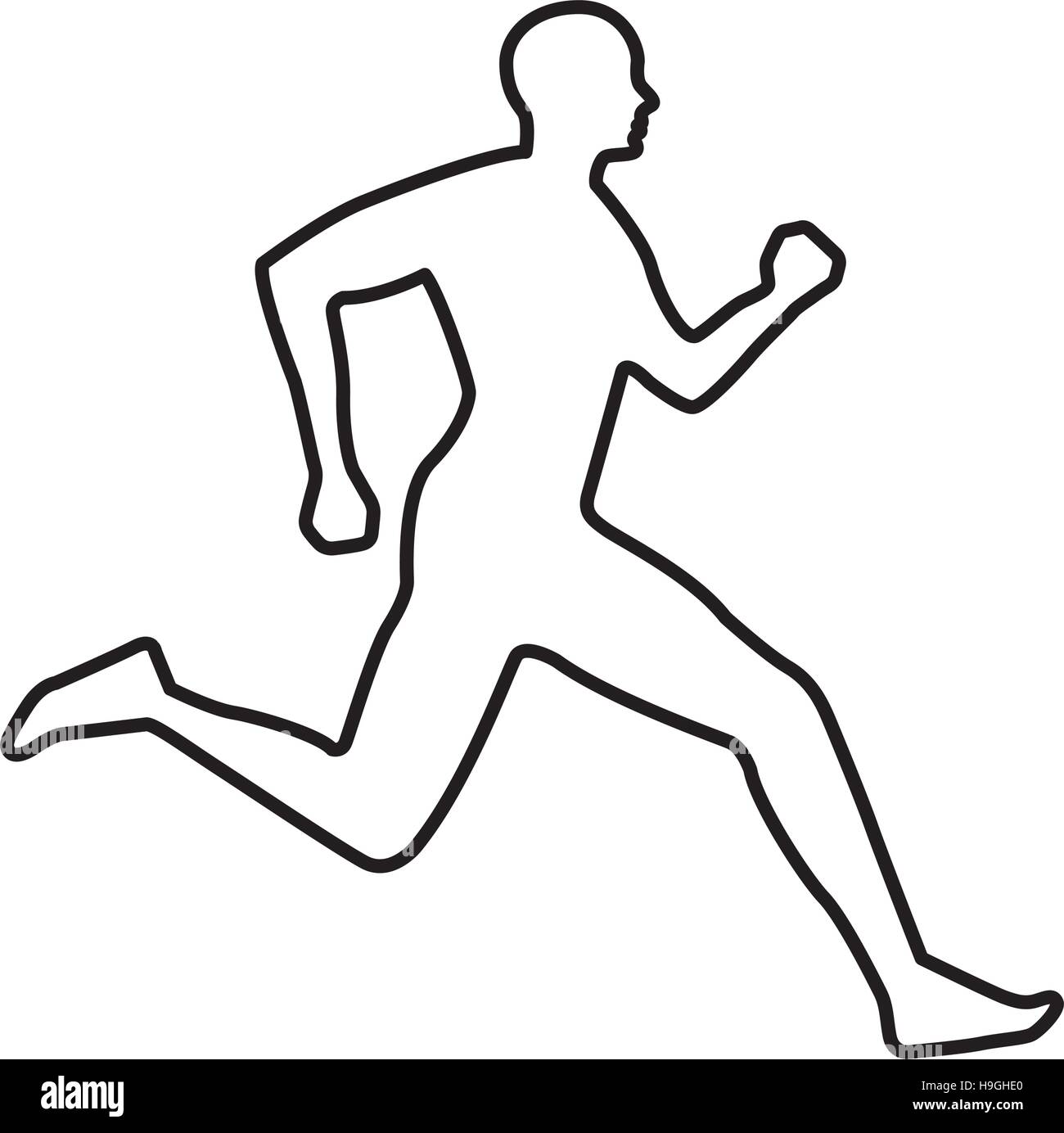 athlete running character icon vector illustration design Stock Vector ...