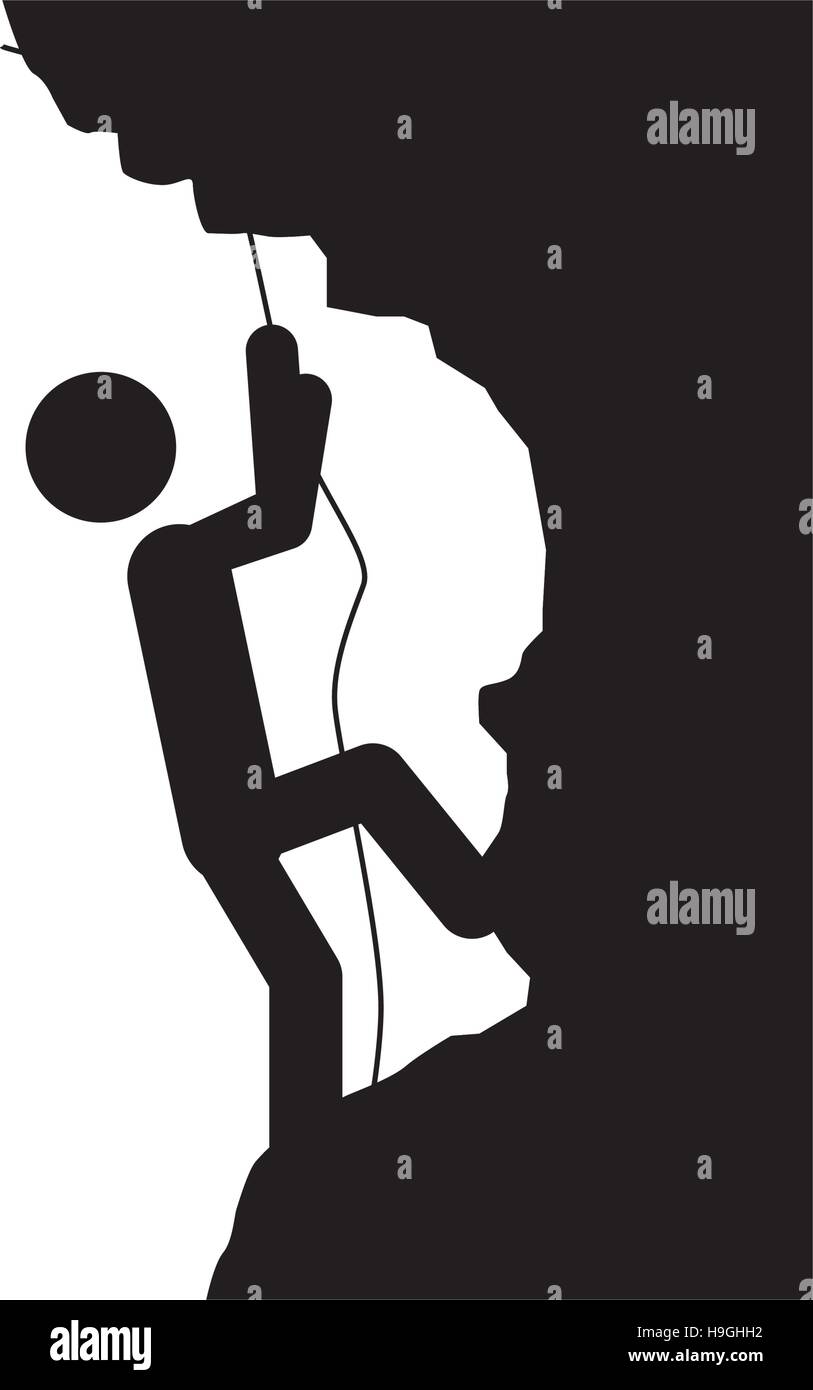 Pictogram practice climbing icon. Sport hobby people person and human ...