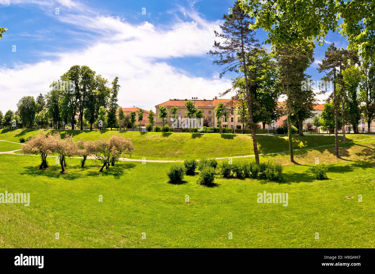 Town of Karlovac green park view, northern Croatia Stock Photo - Alamy