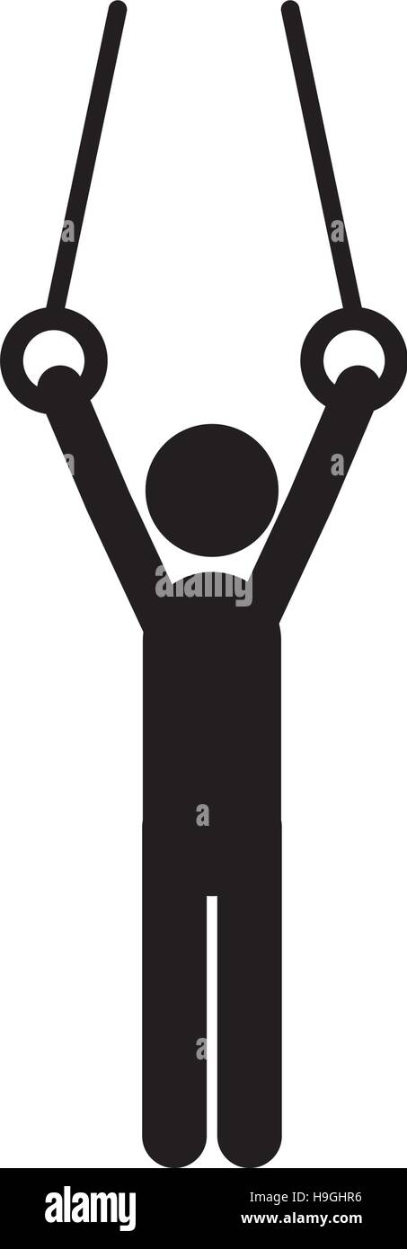 Pictogram practice artistic gymnastics icon. Sport hobby people person ...