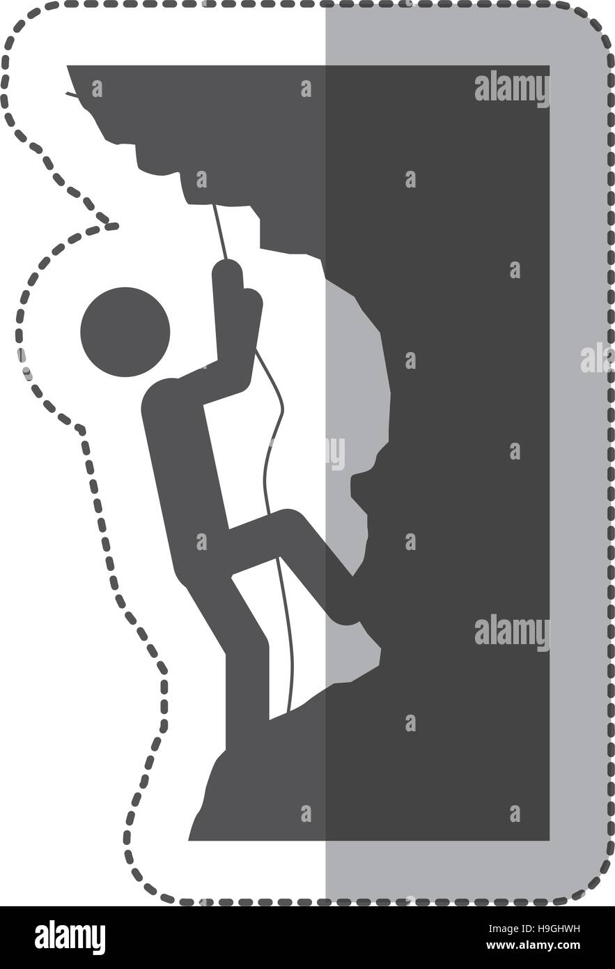 Pictogram practice climbing icon. Sport hobby people person and human ...
