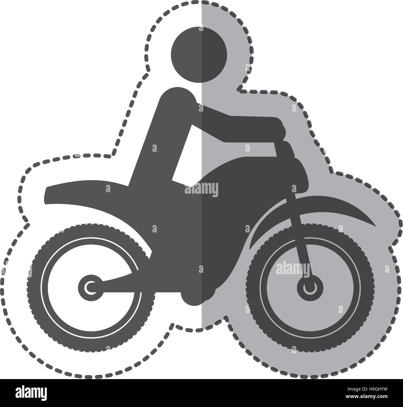 Pictogram motorcycle icon sport hobby hi-res stock photography and ...