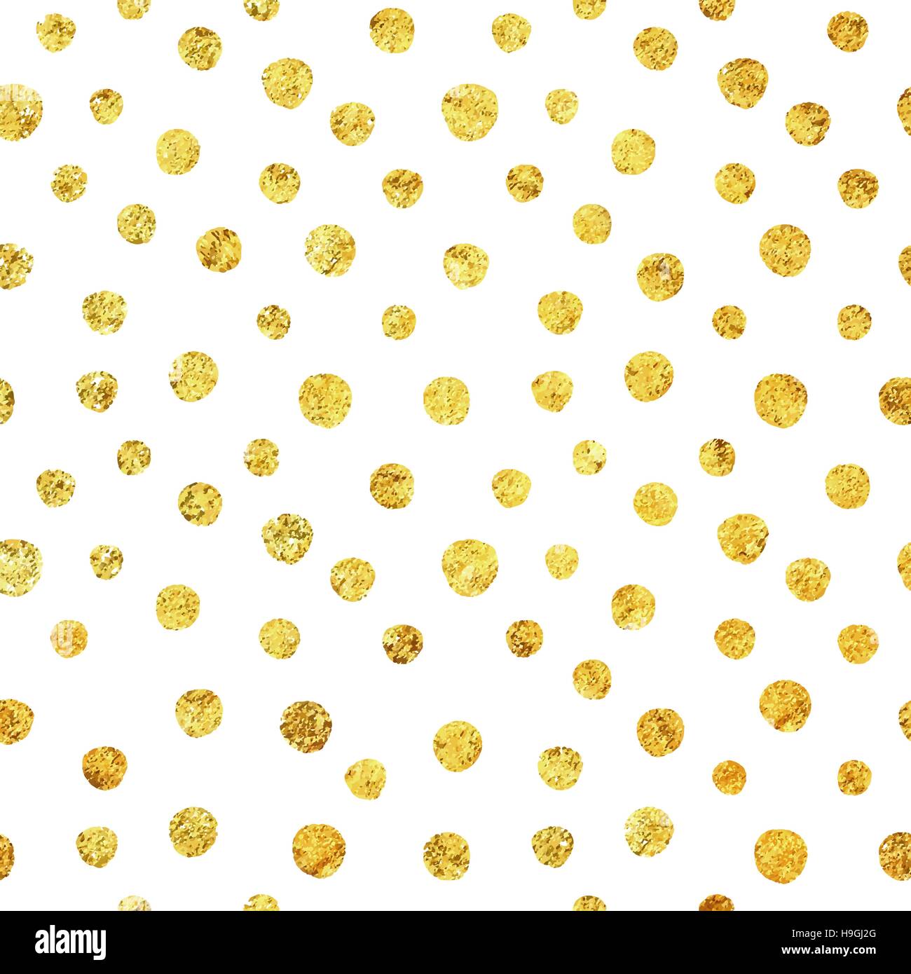 Vector gold glitter seamless pattern. Hand drawn gold glitter vector ...