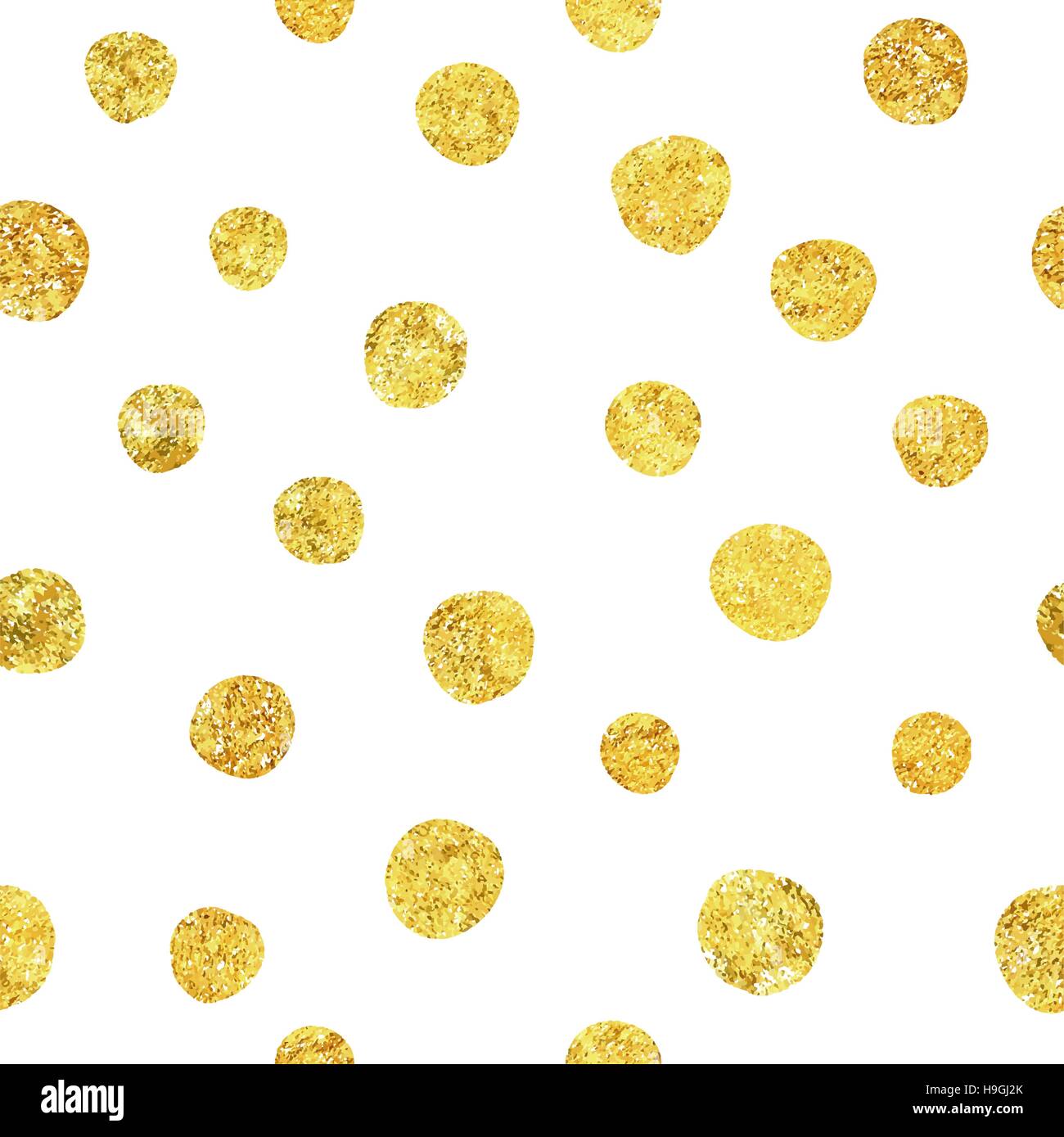 Vector gold glitter seamless pattern. Hand drawn gold glitter vector ...