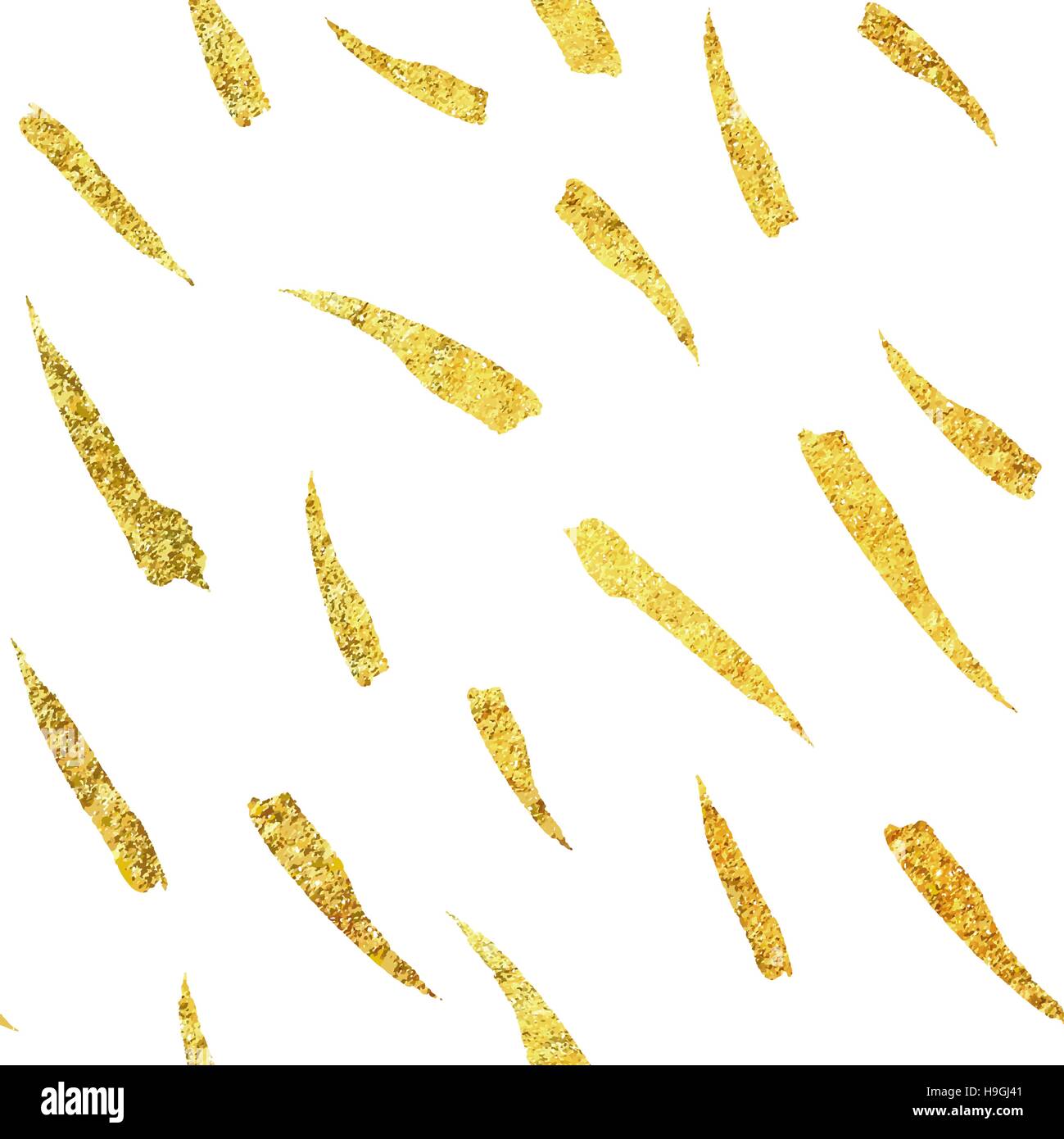Vector gold glitter seamless pattern. Hand drawn gold glitter vector ...
