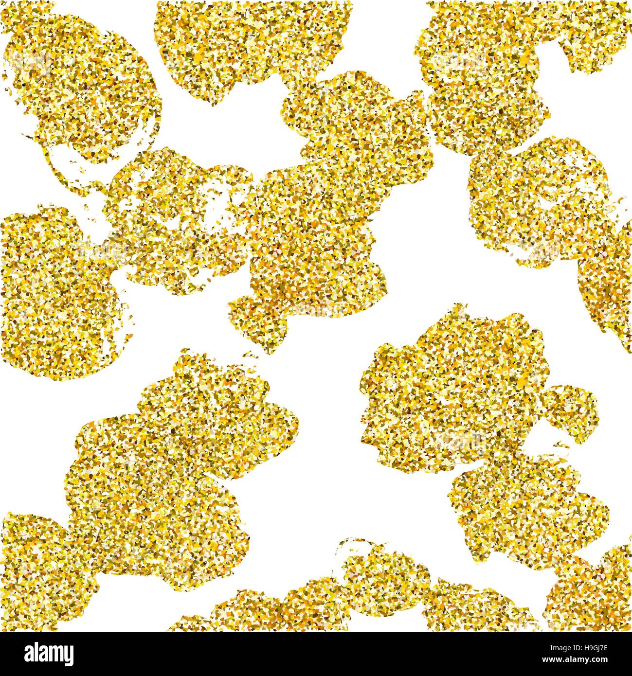 Vector gold glitter seamless pattern. Hand drawn gold glitter vector ...