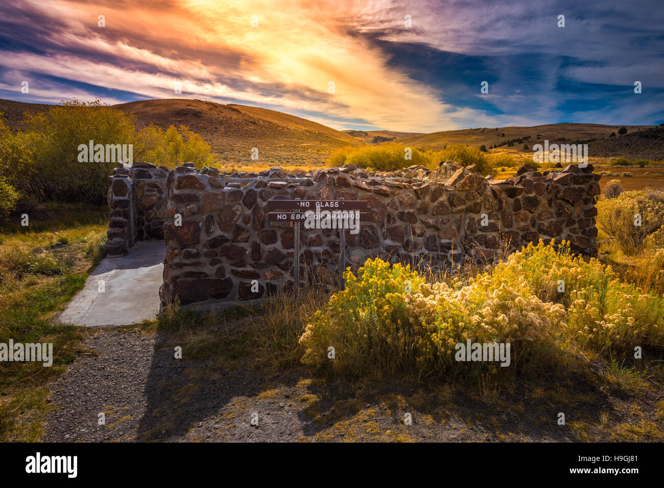 Hot Springs Oregon Hart Mountain National Antelope Refuge Stock Photo ...