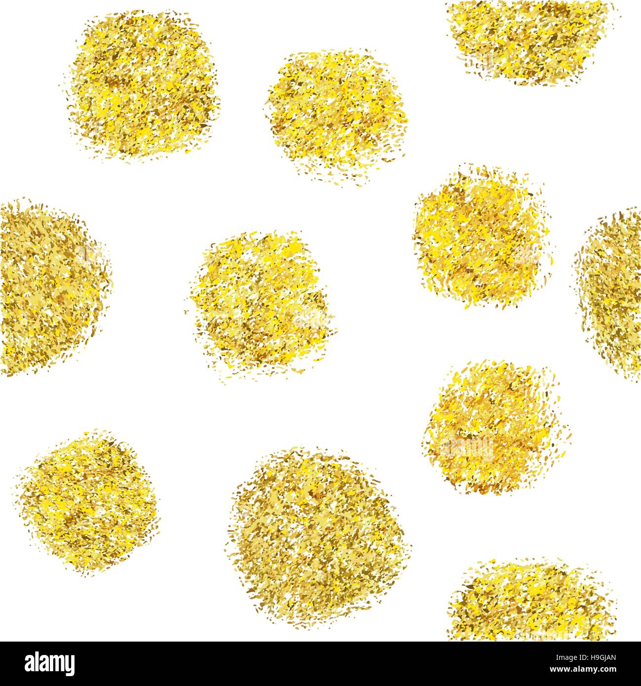 Vector gold glitter seamless pattern. Hand drawn gold glitter vector ...