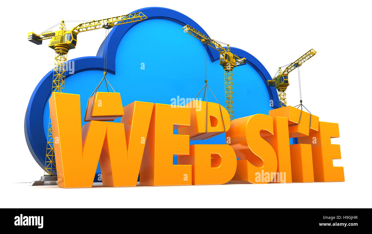 3d illustration of web design and development process concept Stock ...
