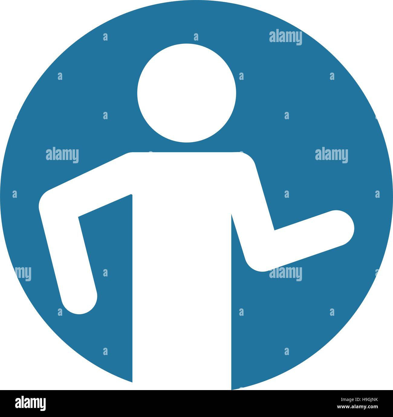 silhouette person walking blue background Stock Vector Image & Art - Alamy
