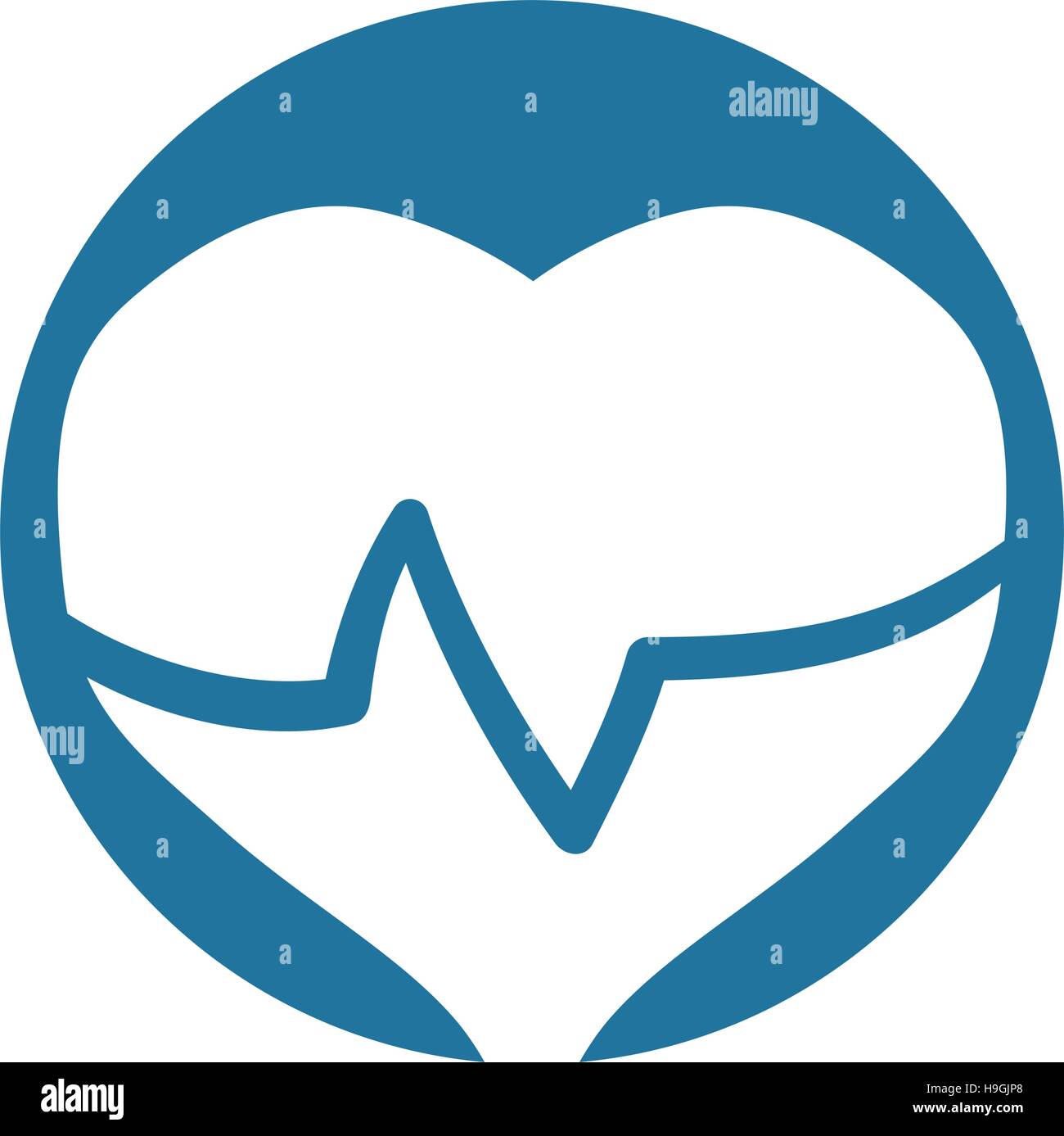 Silhouette Heart Beat Rhythm Stock Vector Image And Art Alamy