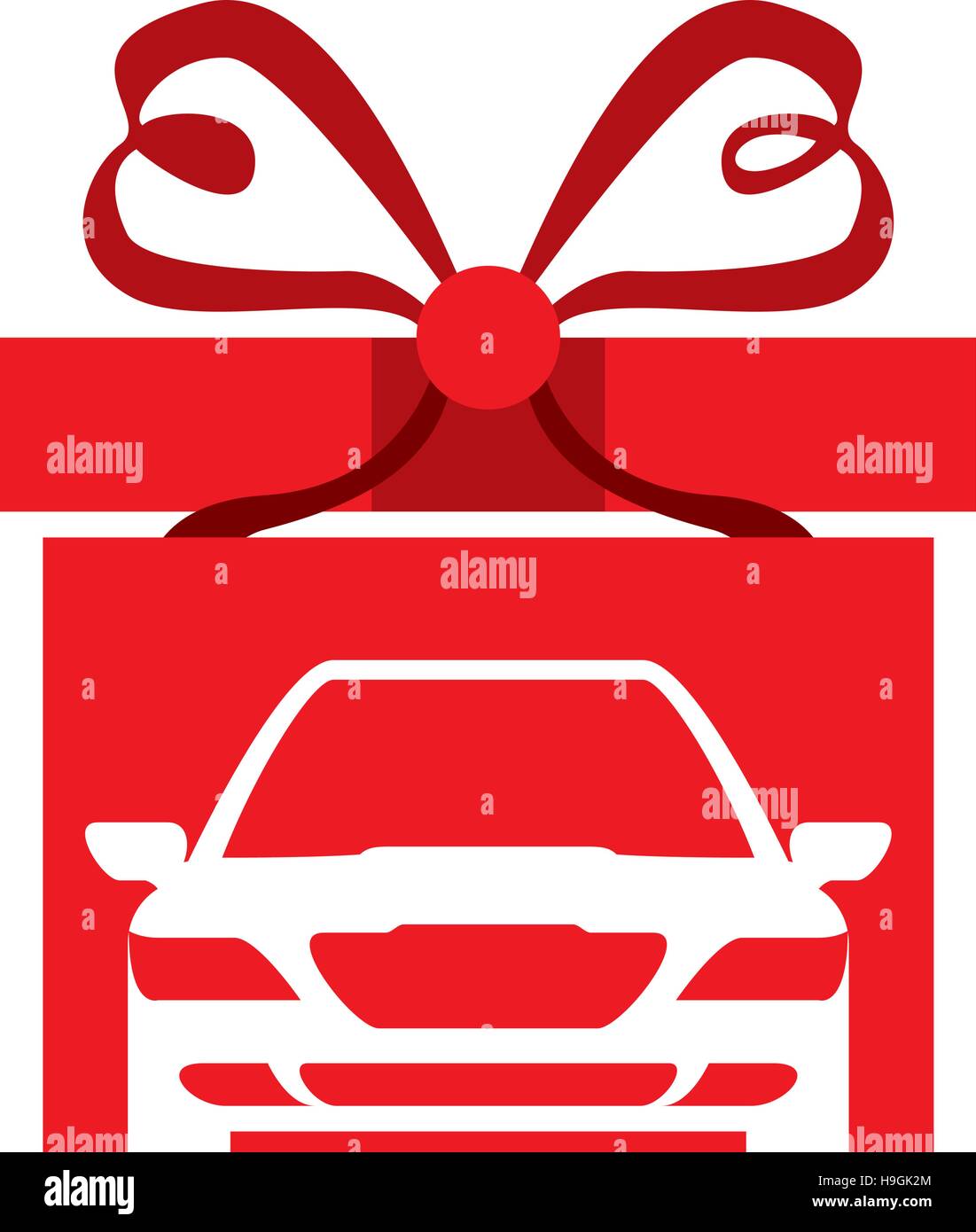 White car ribbon bow Stock Vector Images - Alamy
