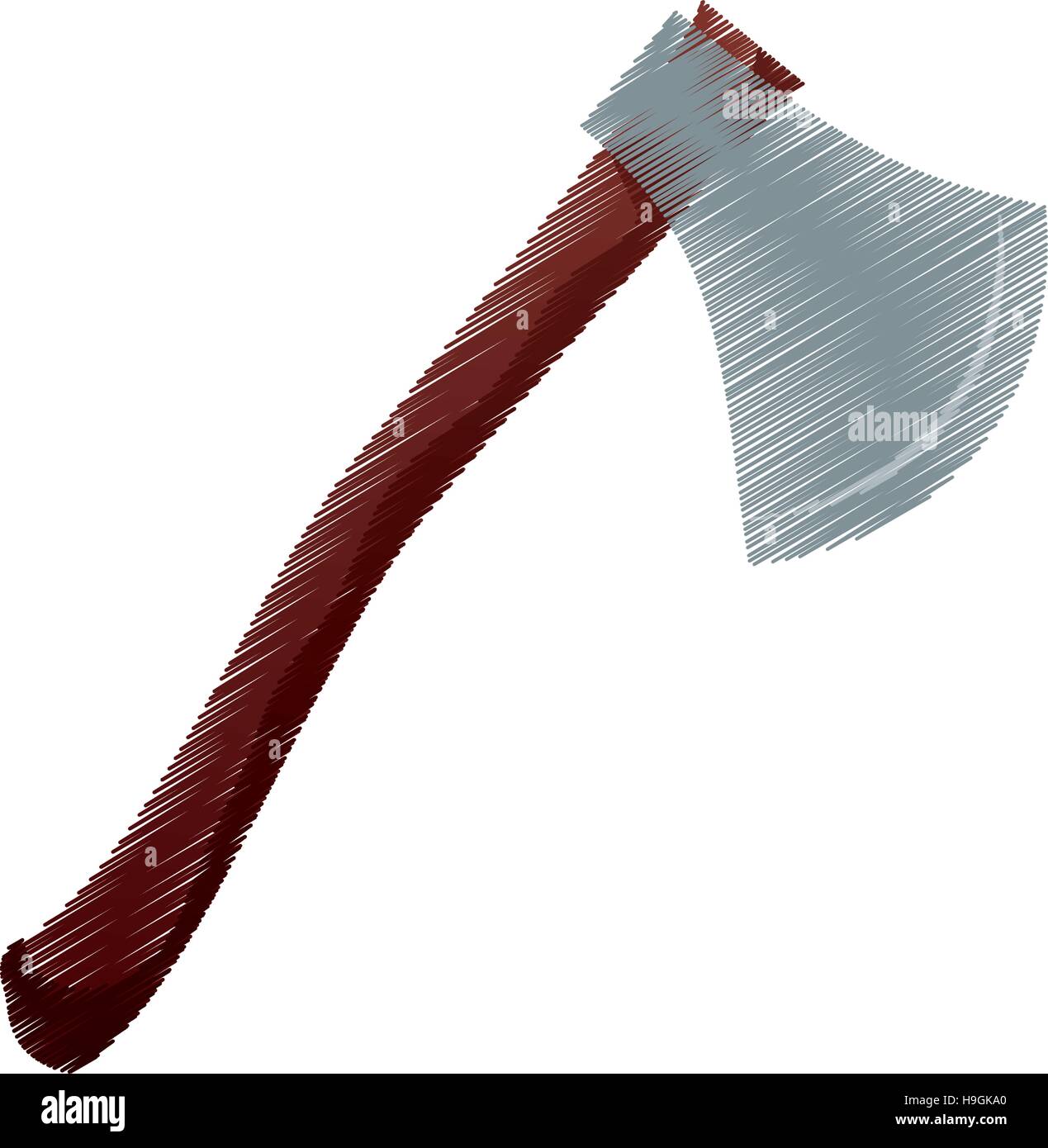 hand drawing ax color icon design Stock Vector Image & Art - Alamy