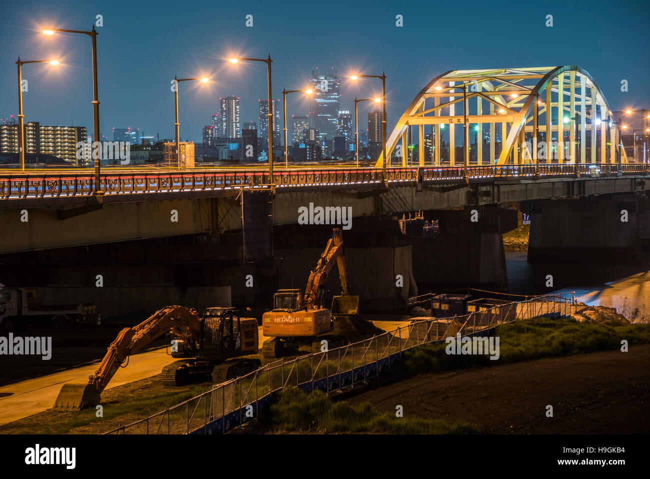 Kohoku Bridge, Adachi-Ku, Tokyo, Japan Stock Photo - Alamy