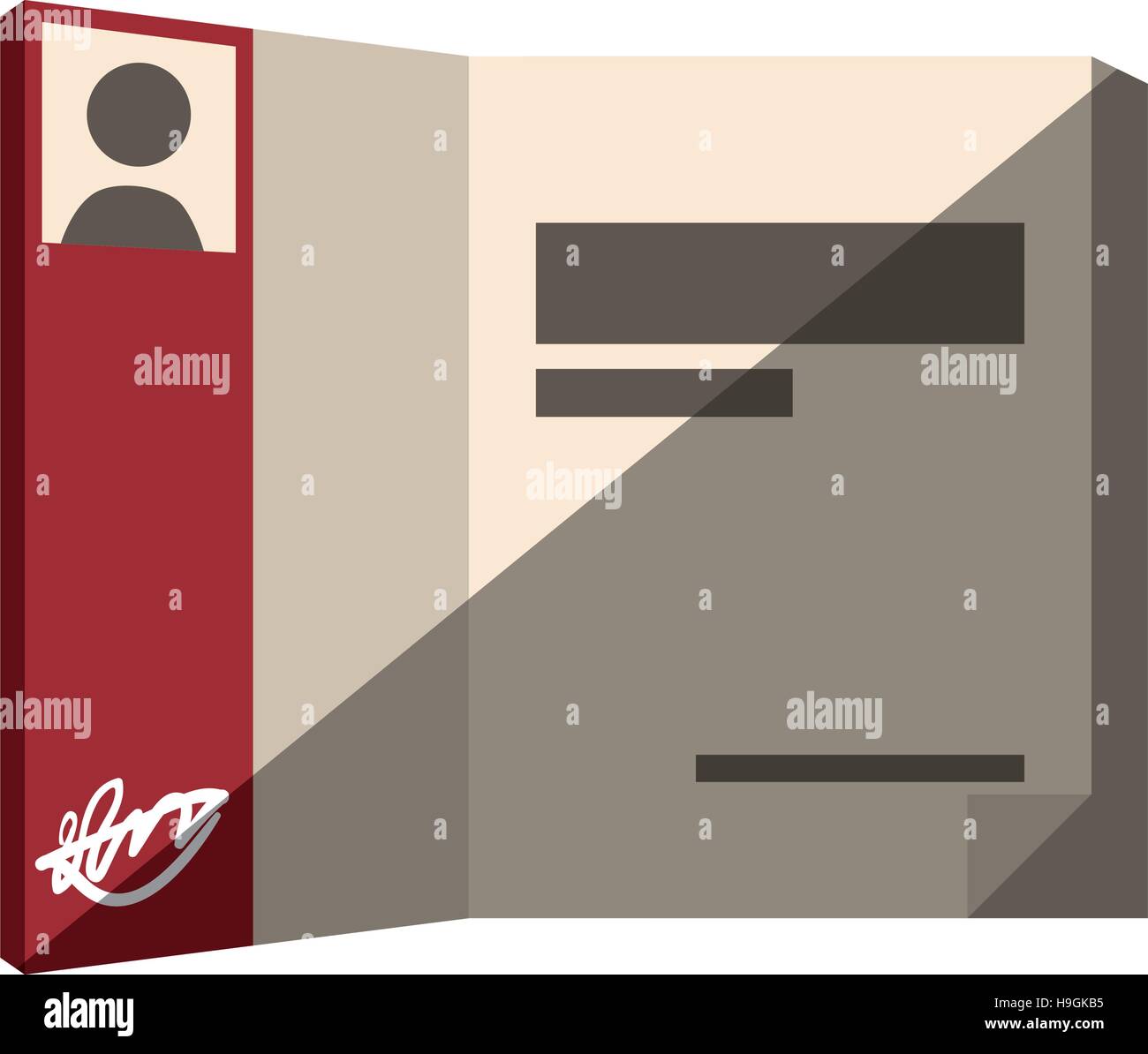 book open author signature photo design shadow Stock Vector Image & Art ...