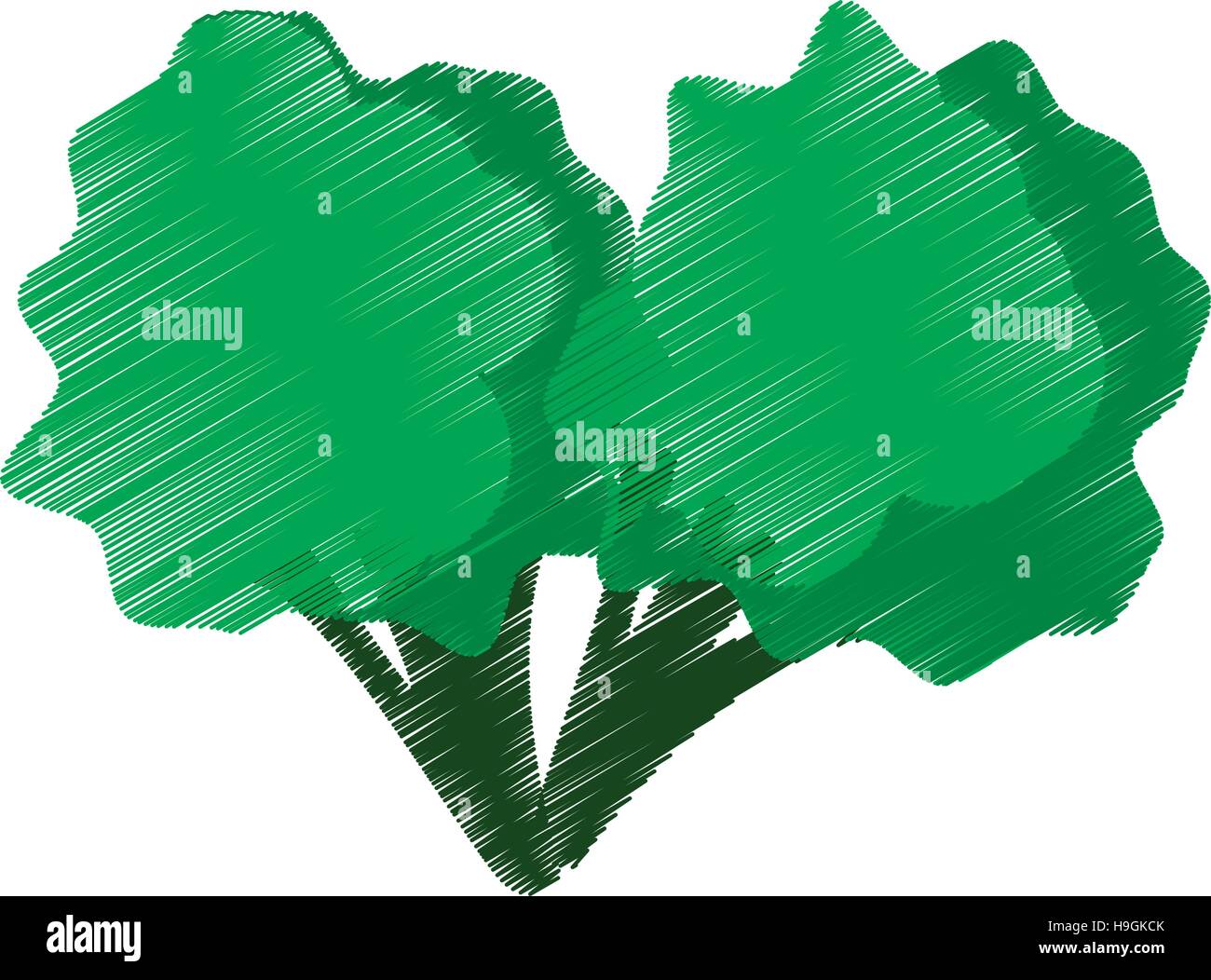 hand colored drawing broccoli bite icon Stock Vector Image & Art - Alamy