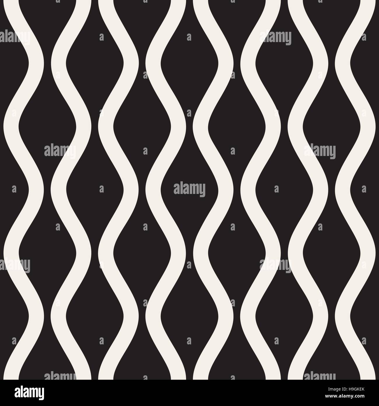 Repeating black white wave pattern hi-res stock photography and images ...
