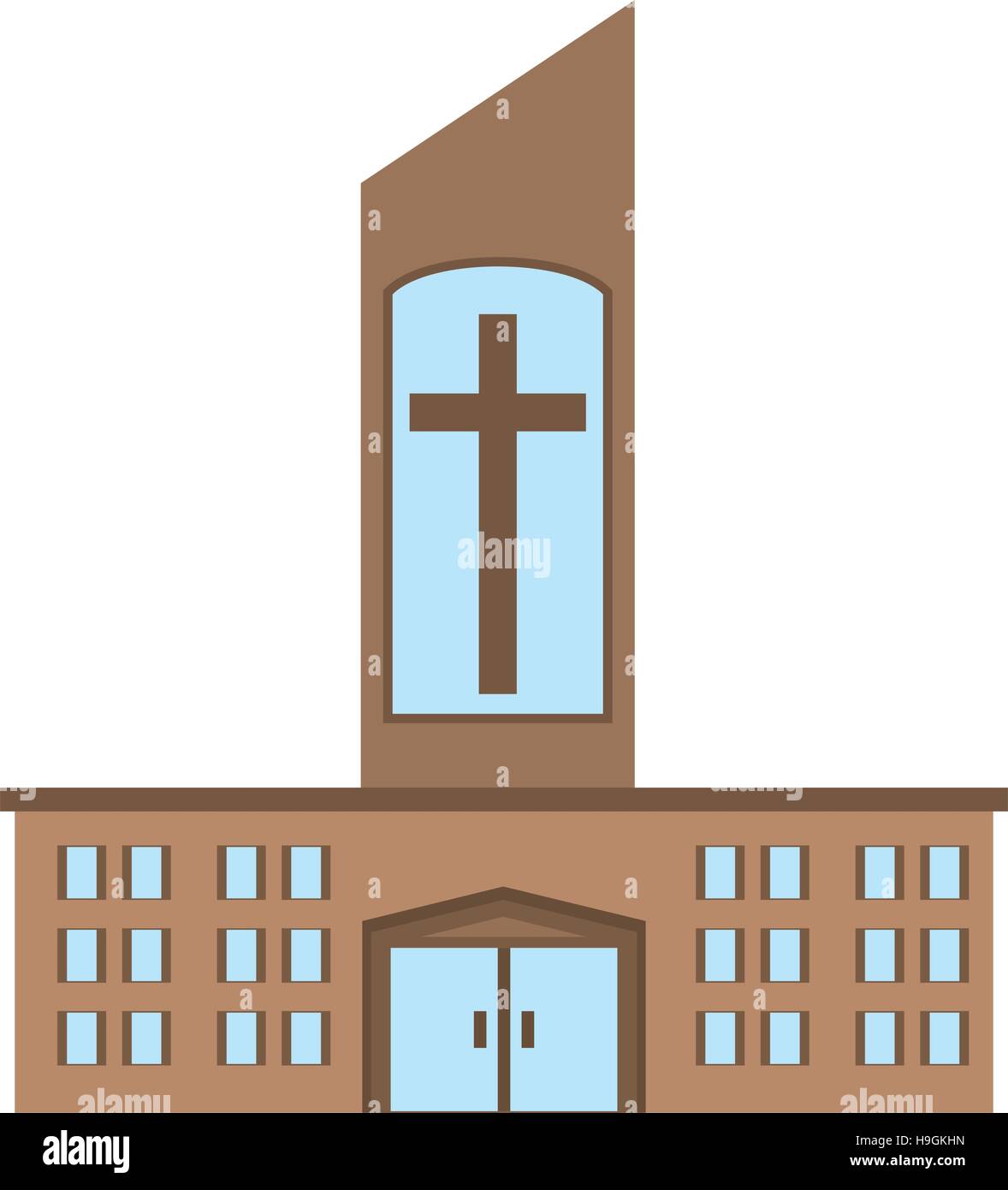 catholic church building icon design Stock Vector Image & Art - Alamy