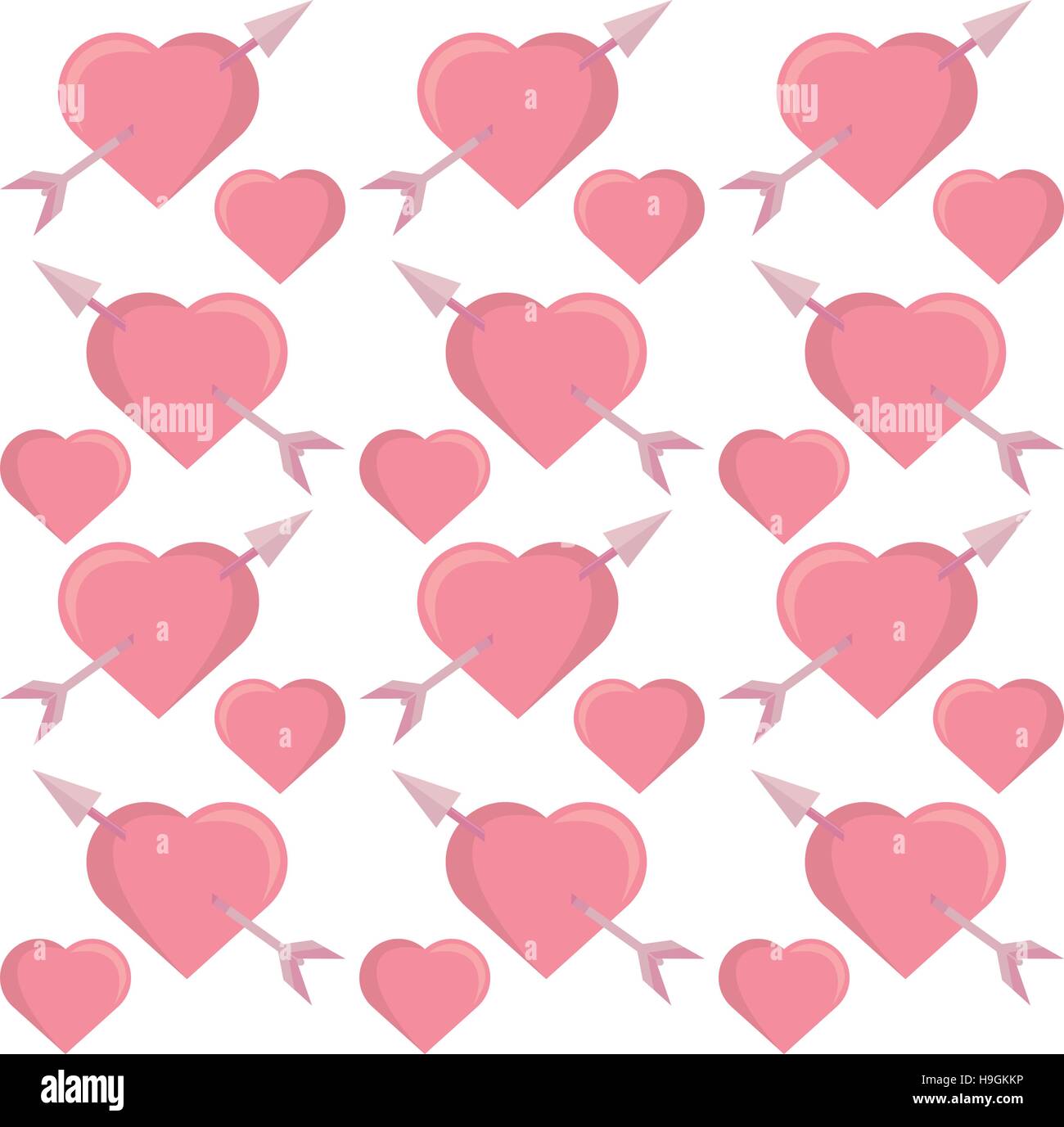 pink hearts arrows seamless pattern design Stock Vector Image & Art - Alamy