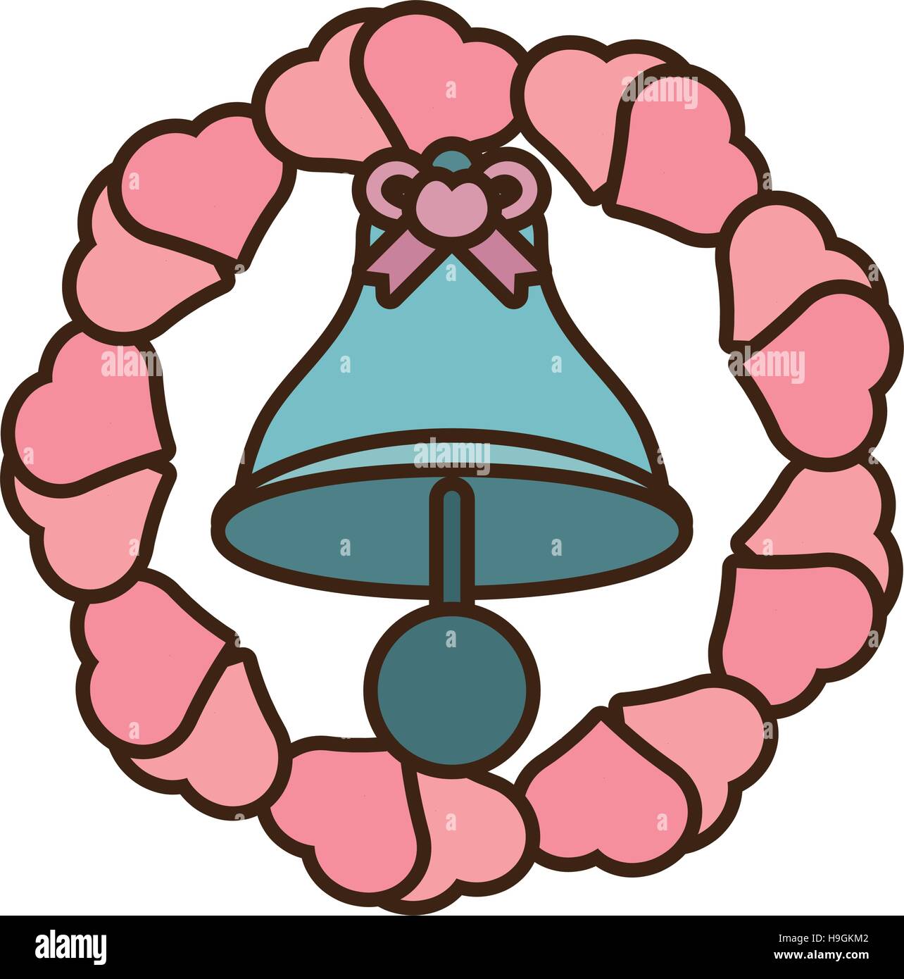 bell wedding decorative hearts label Stock Vector Image & Art - Alamy