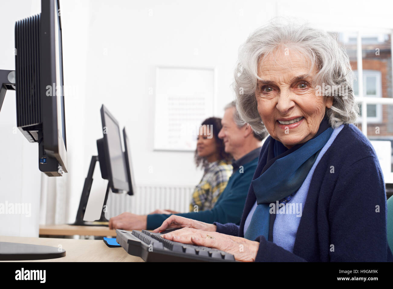 African american seniors learning technology hi-res stock photography ...