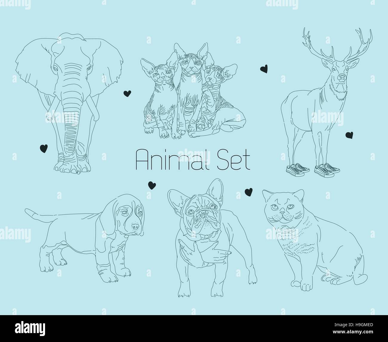 Lion cartoon in monochrome Stock Vector Images - Alamy