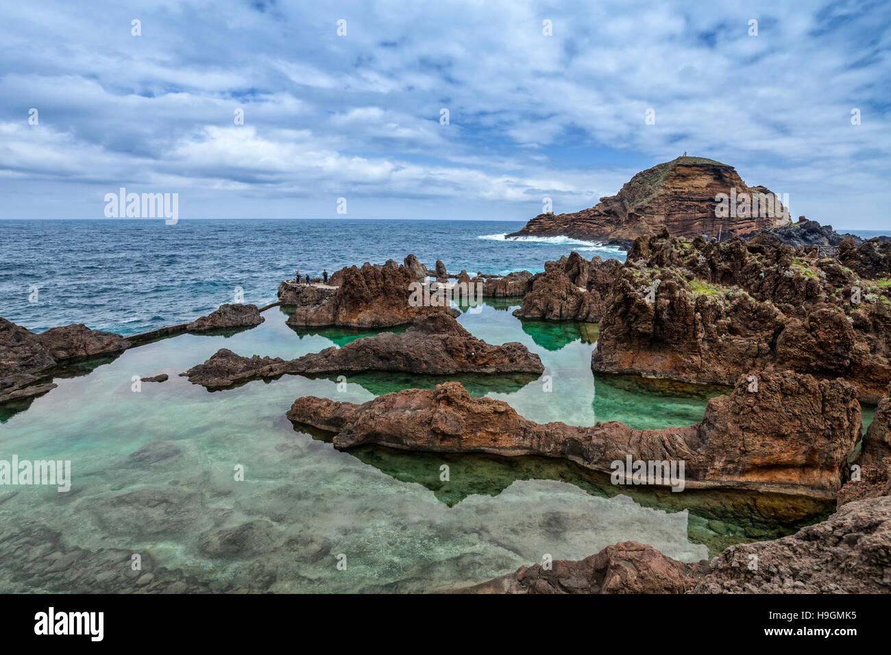 Porto Moniz. Madeira. Natural volcanic pools Stock Photo - Alamy