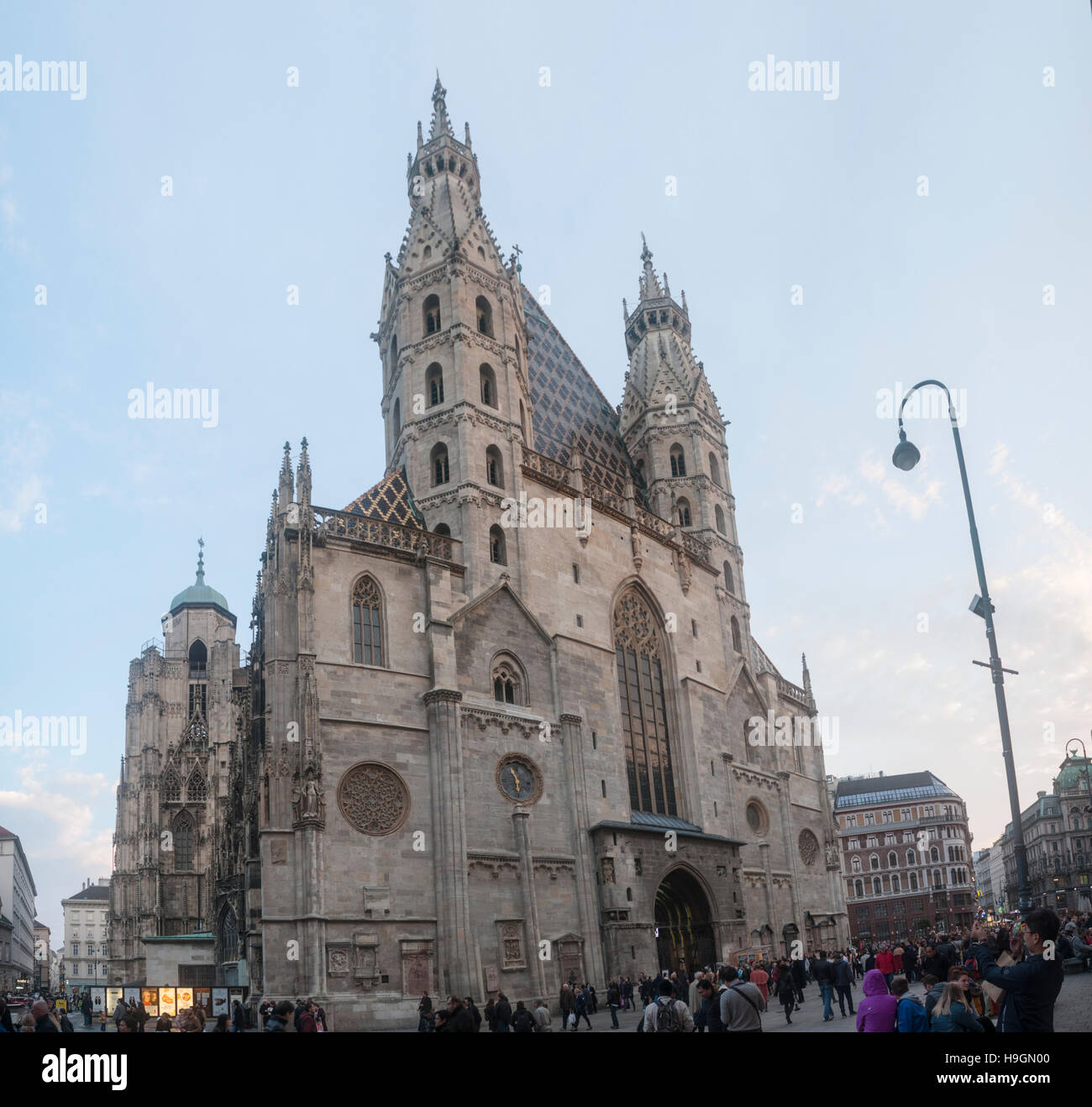 The Stephansdom (St. Stephen's Cathedral) at Stephansplatz, Vienna ...