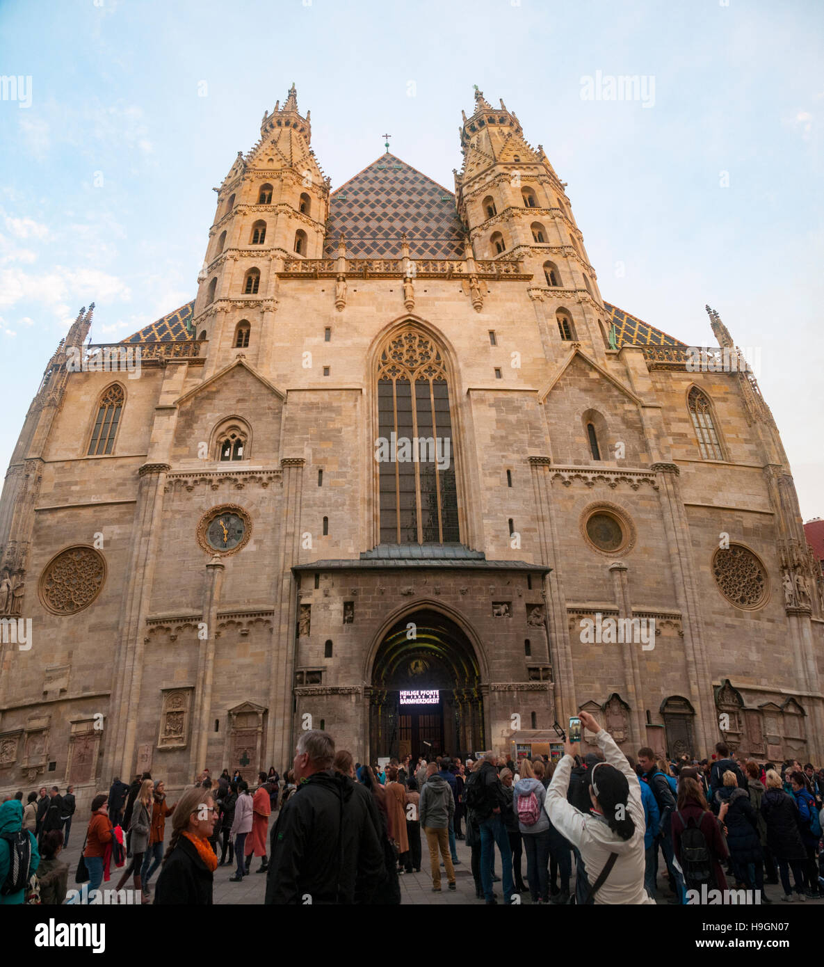 The Stephansdom (St. Stephen's Cathedral) at Stephansplatz, Vienna ...