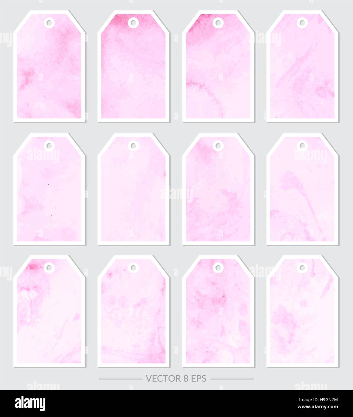 Vector. Set of tags with marble textures. Set of gentle marble textures ...