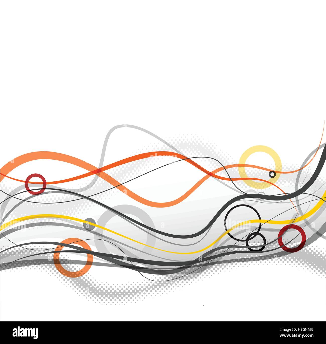 Abstract simple lines and circles in footer. Vector art Stock Vector ...
