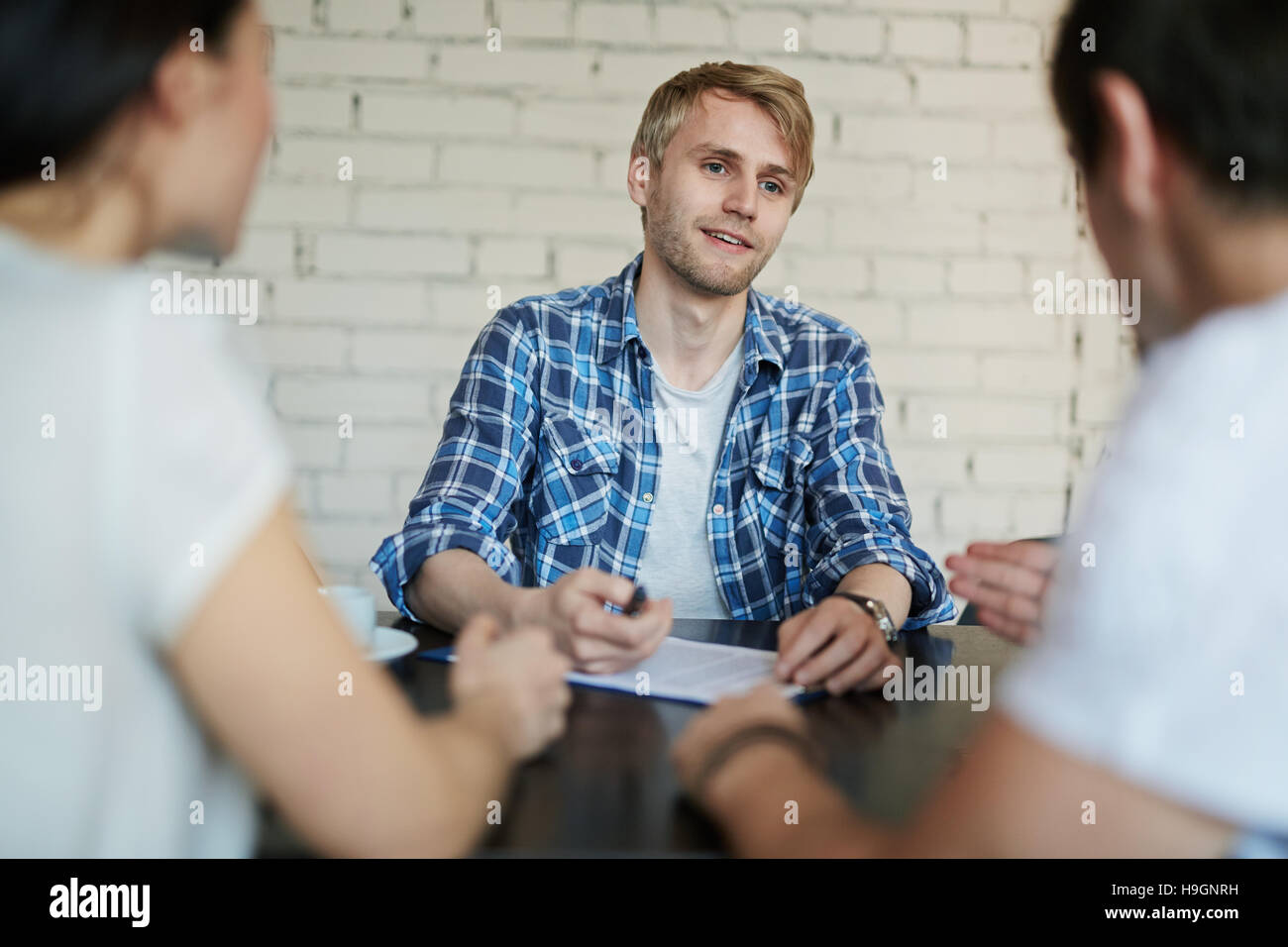 Being asked questions hi-res stock photography and images - Alamy