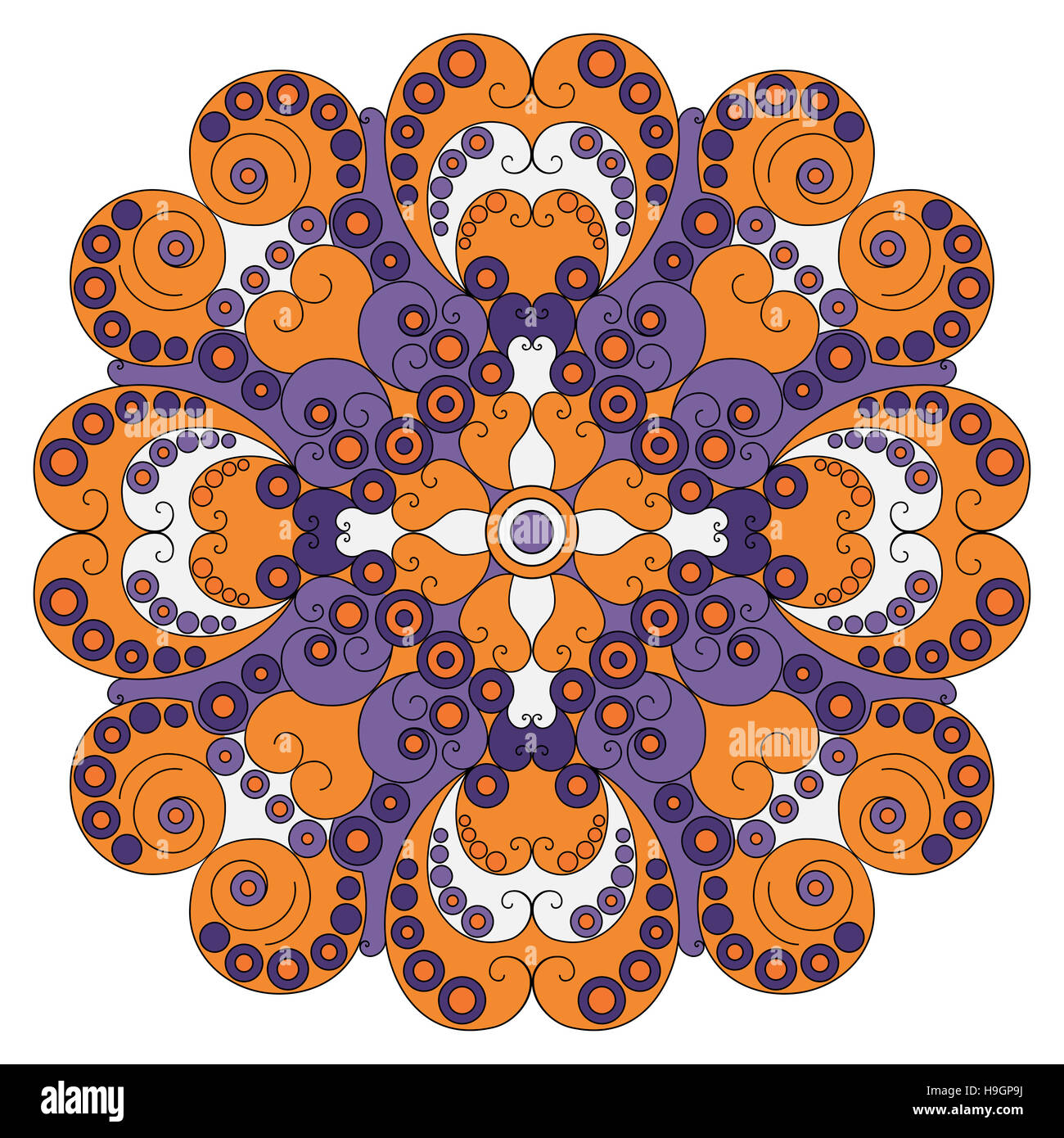 Colorful round ethnic pattern. Element for design Stock Photo - Alamy