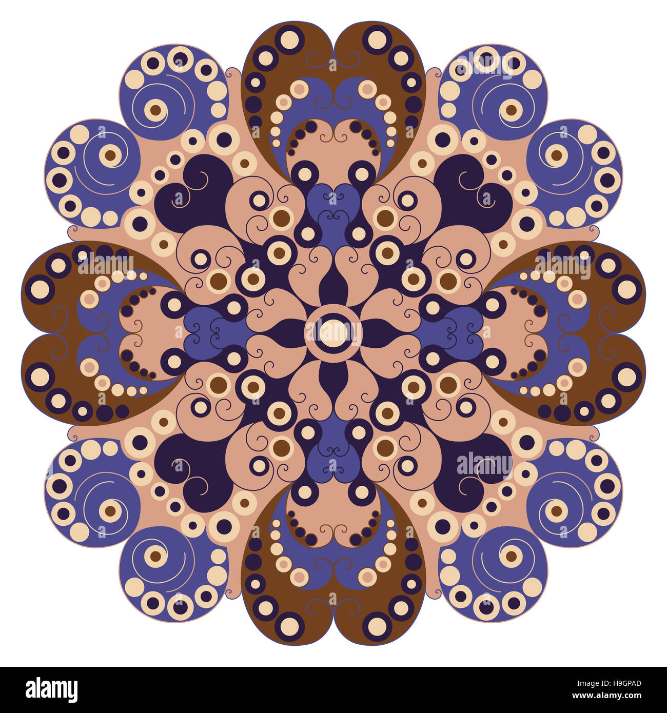 Colorful round ethnic pattern. Element for design Stock Photo - Alamy
