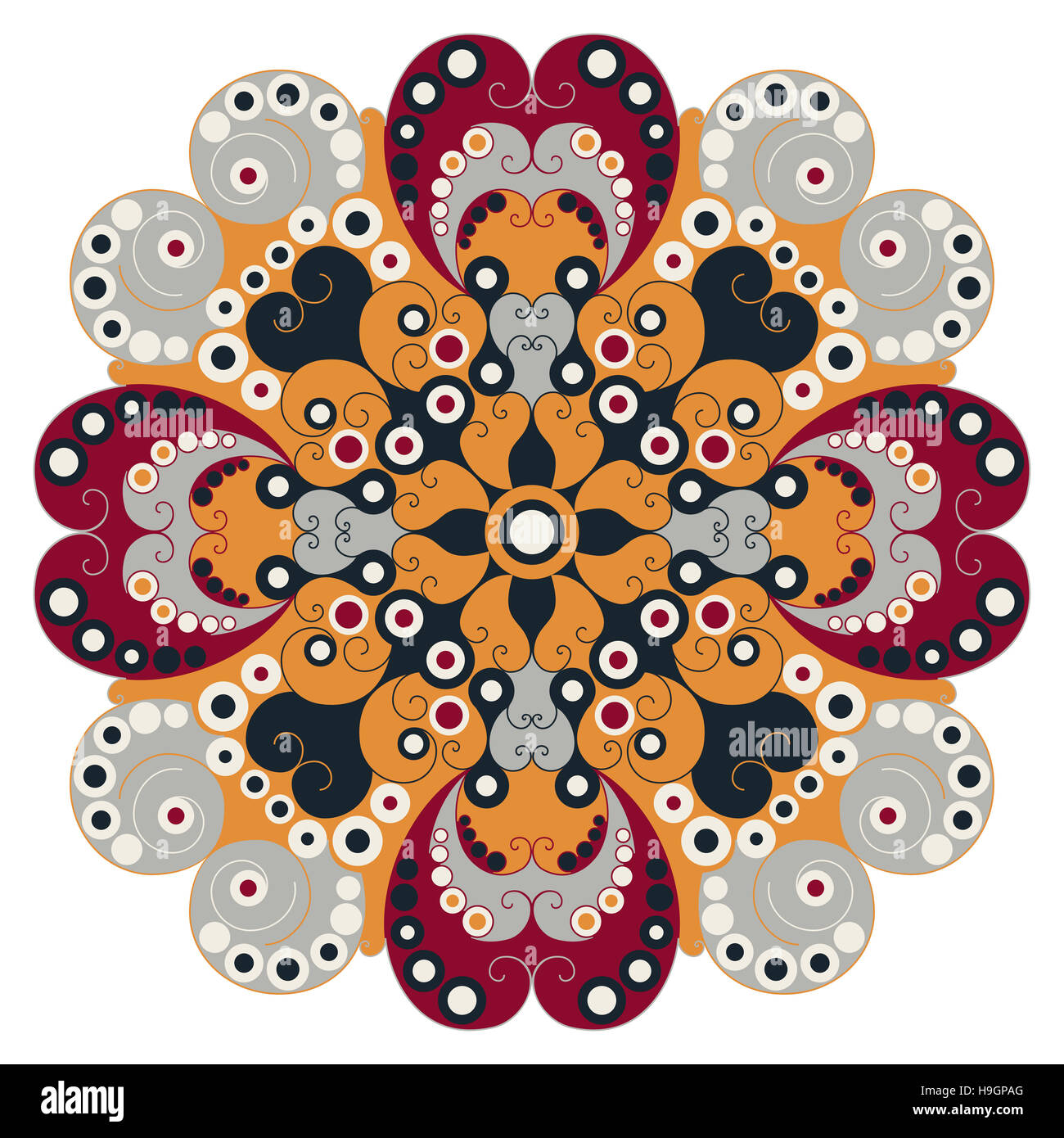 Colorful round ethnic pattern. Element for design Stock Photo - Alamy