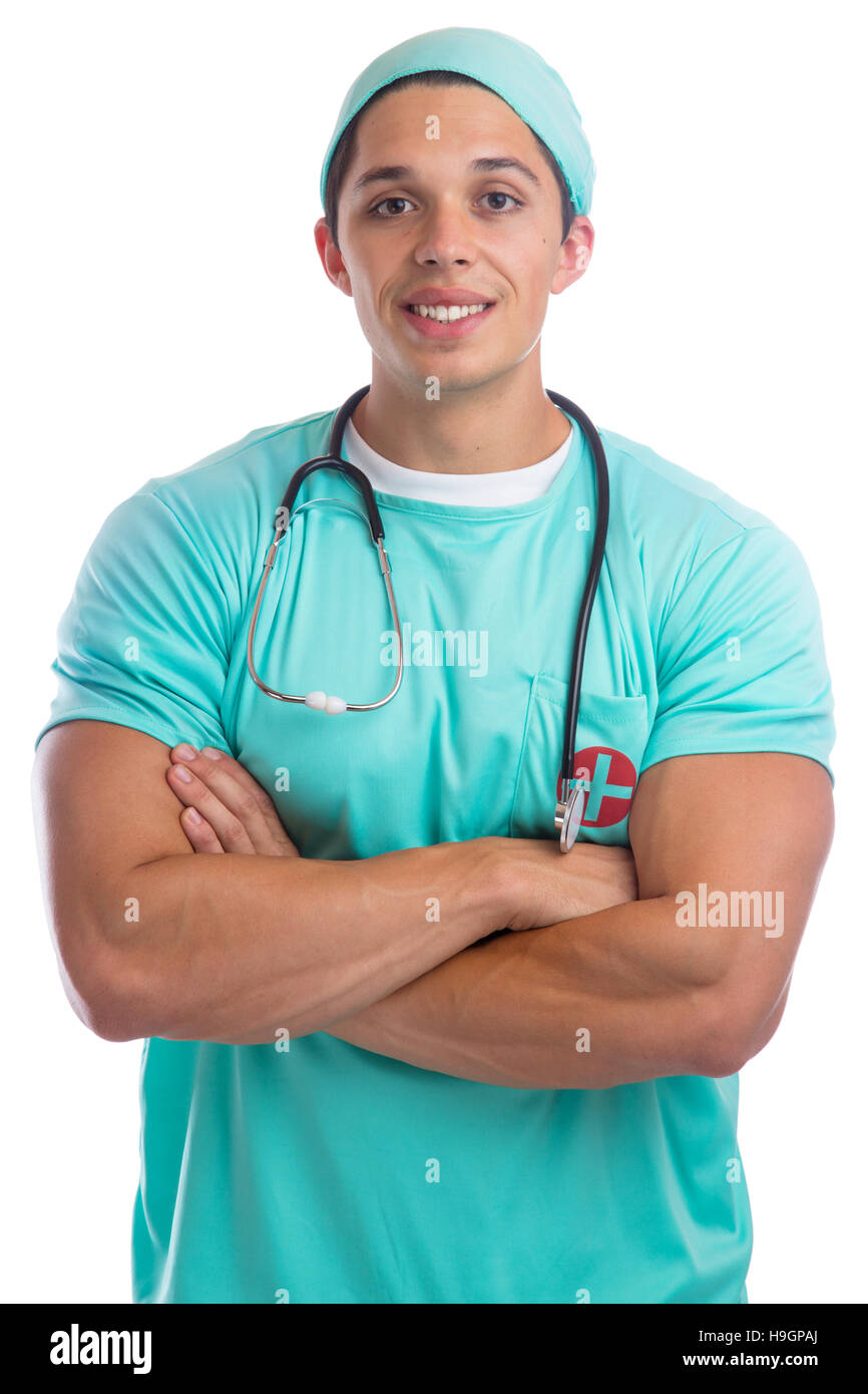 Young doctor occupation job isolated on a white background Stock Photo ...