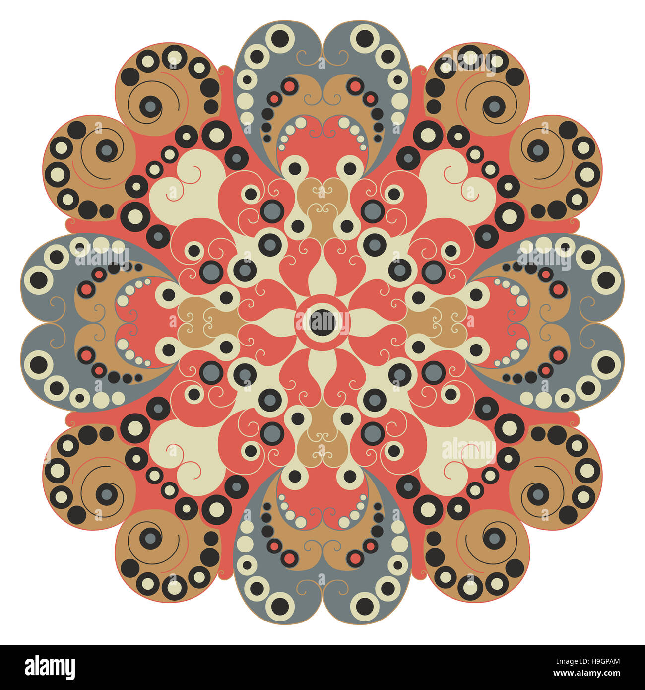 Colorful round ethnic pattern. Element for design Stock Photo - Alamy