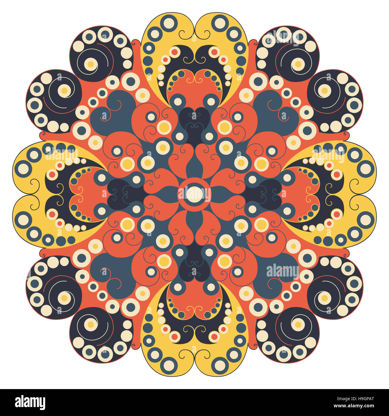 Colorful round ethnic pattern. Element for design Stock Photo - Alamy