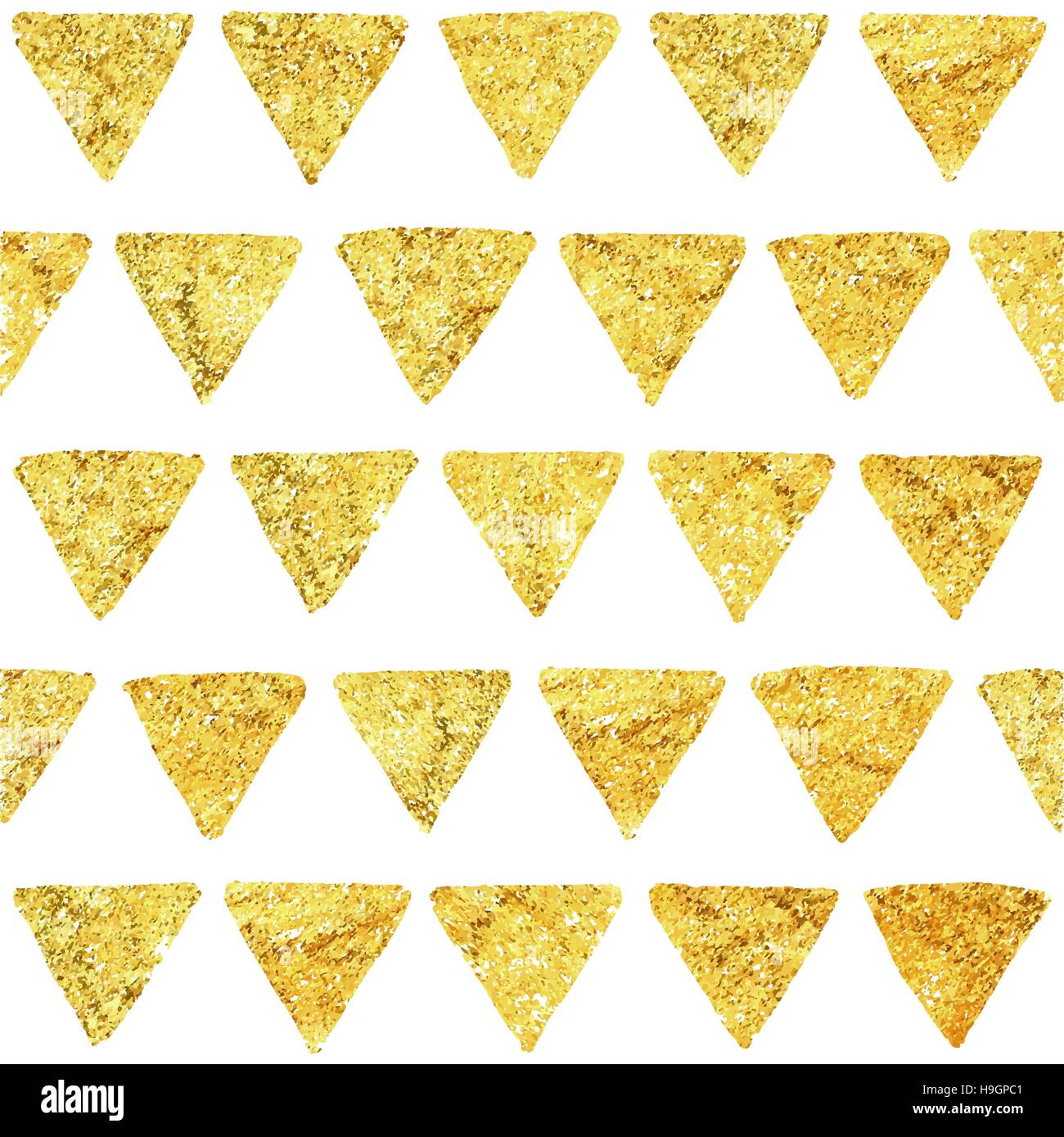 Vector gold glitter seamless pattern. Hand drawn gold glitter vector ...