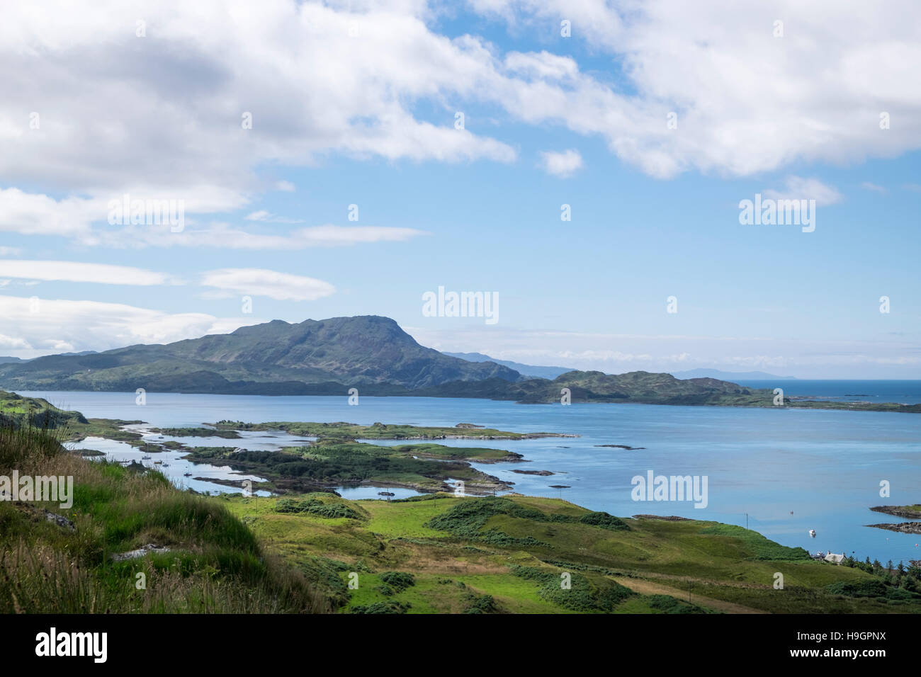 Sound of Luing with views to Lunga and Scarba Stock Photo - Alamy