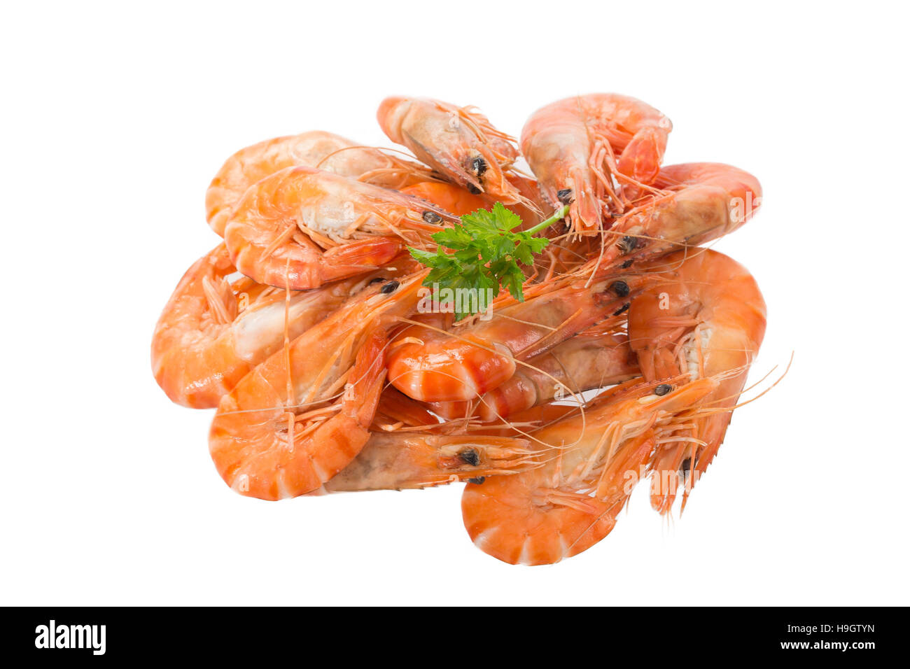 Srimps with parsley Stock Photo - Alamy