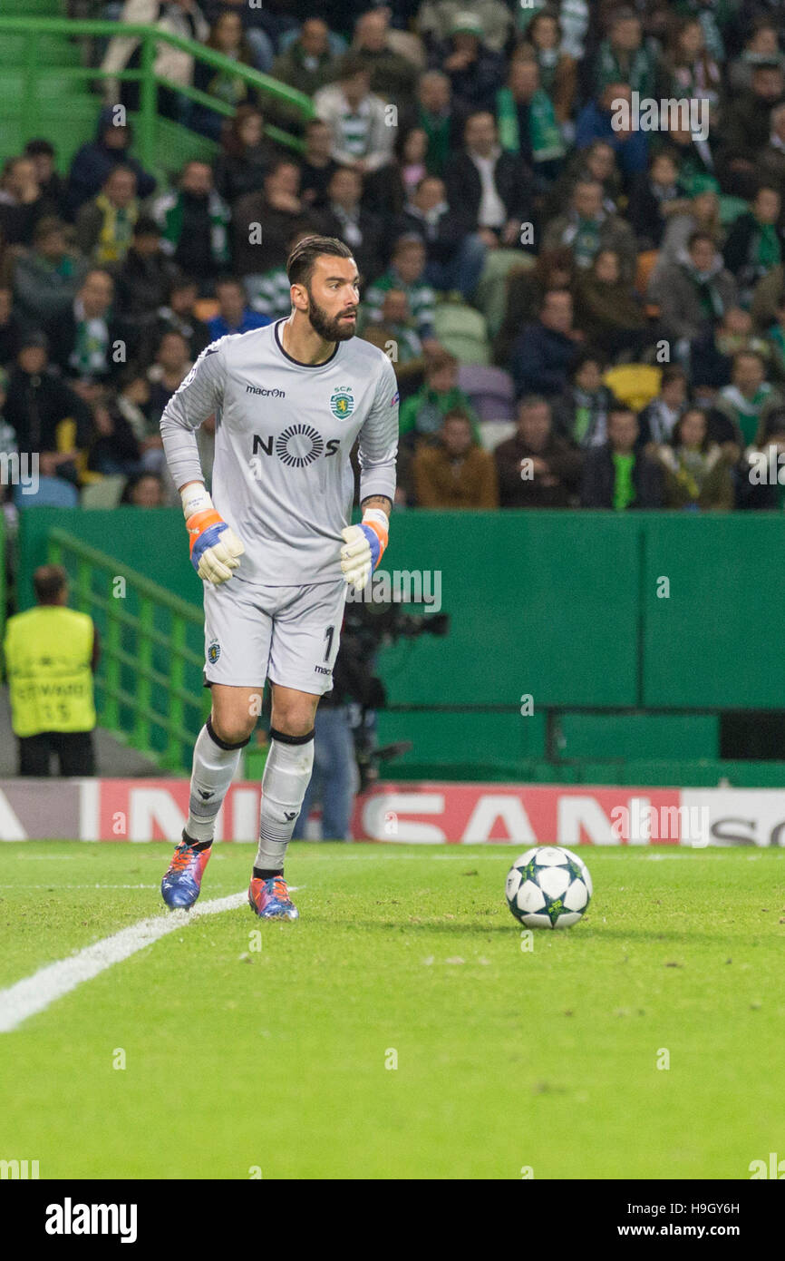 Lisbon, Portugal. 22nd Nov, 2016. Sporting's goalkeeper from Portugal ...