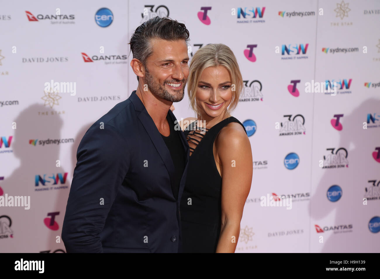 Sydney, Australia. 23 November 2016. Tim Robards and Anna Heinrich ...