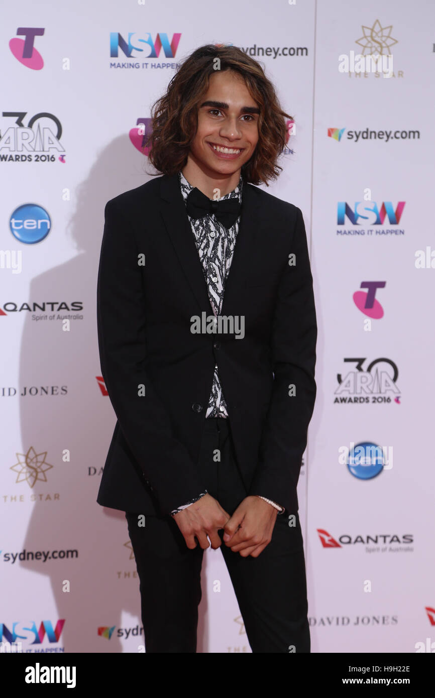 Sydney, Australia. 23 November 2016. X-Factor winner, Isaiah Firebrace ...
