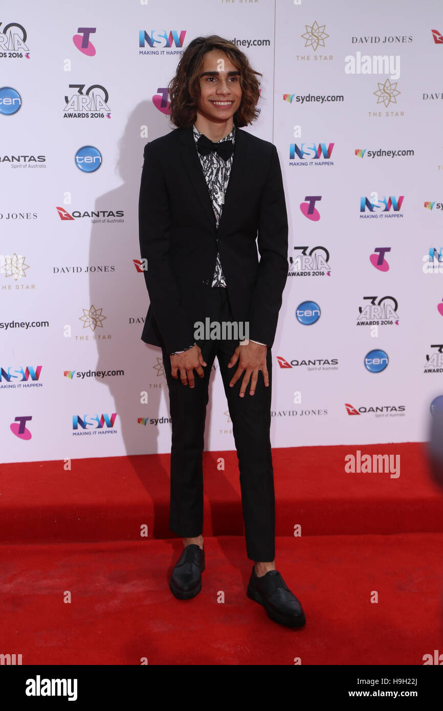 Sydney, Australia. 23 November 2016. X-Factor winner, Isaiah Firebrace ...