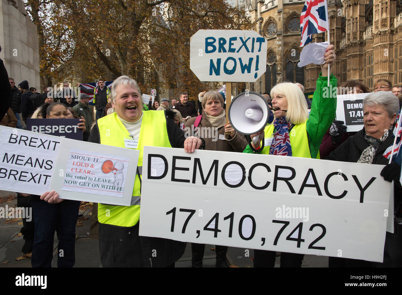 Pro brexit protest 2016 parliament hi-res stock photography and images ...