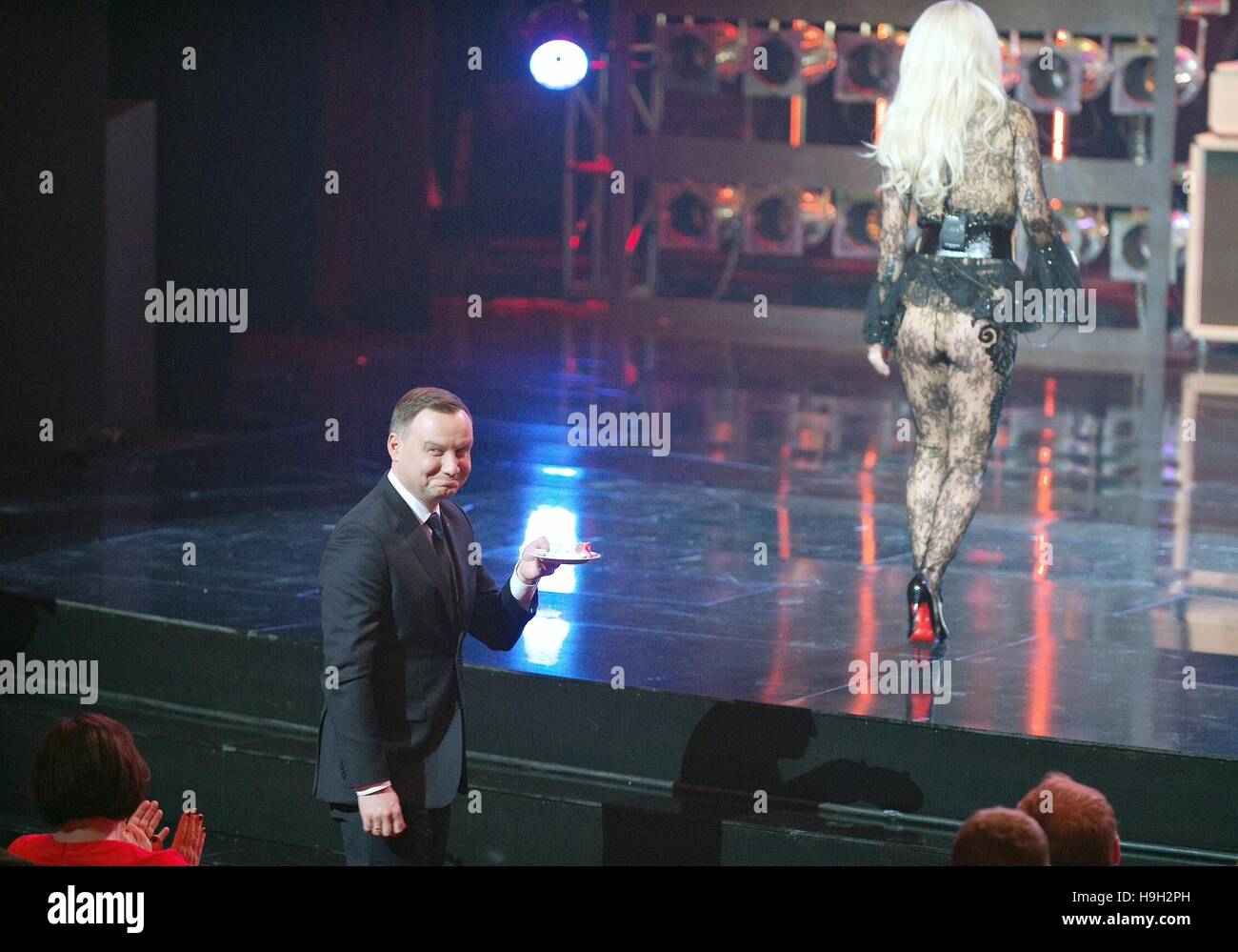 Warsaw, Poland. 22nd Nov, 2016. Scantily dressed singer Polish Doda ...