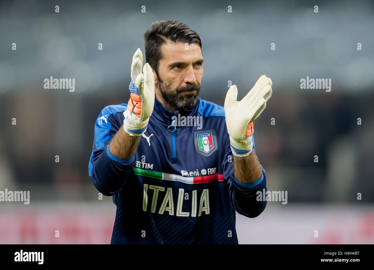 Milan, Italy. 15th Nov, 2016. Italy's goalkeeper Gianluigi Buffon seen ...